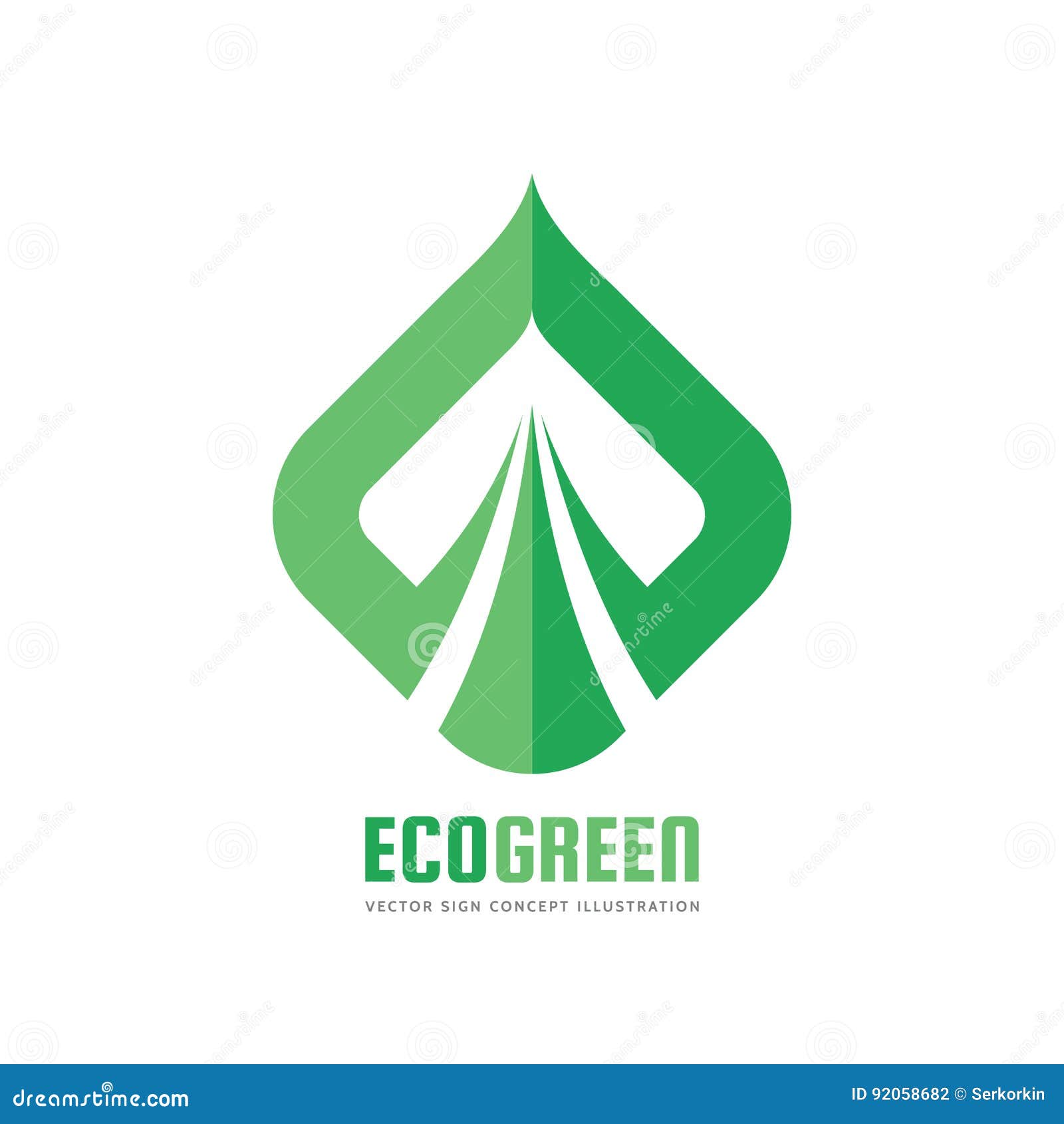 Eco Green - Vector Logo Template Concept Illustration. Abstract Leaf ...