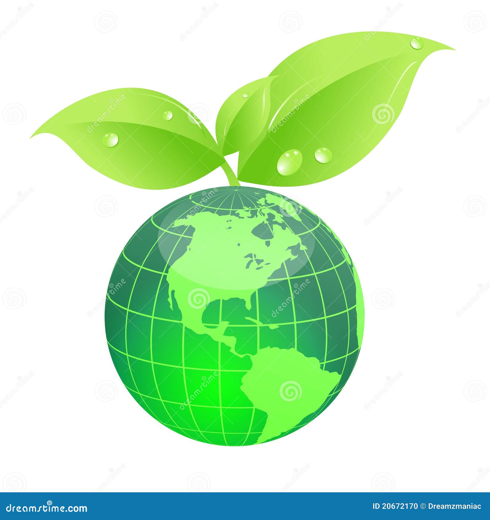 Eco green world stock vector. Illustration of earth, lush - 20672170