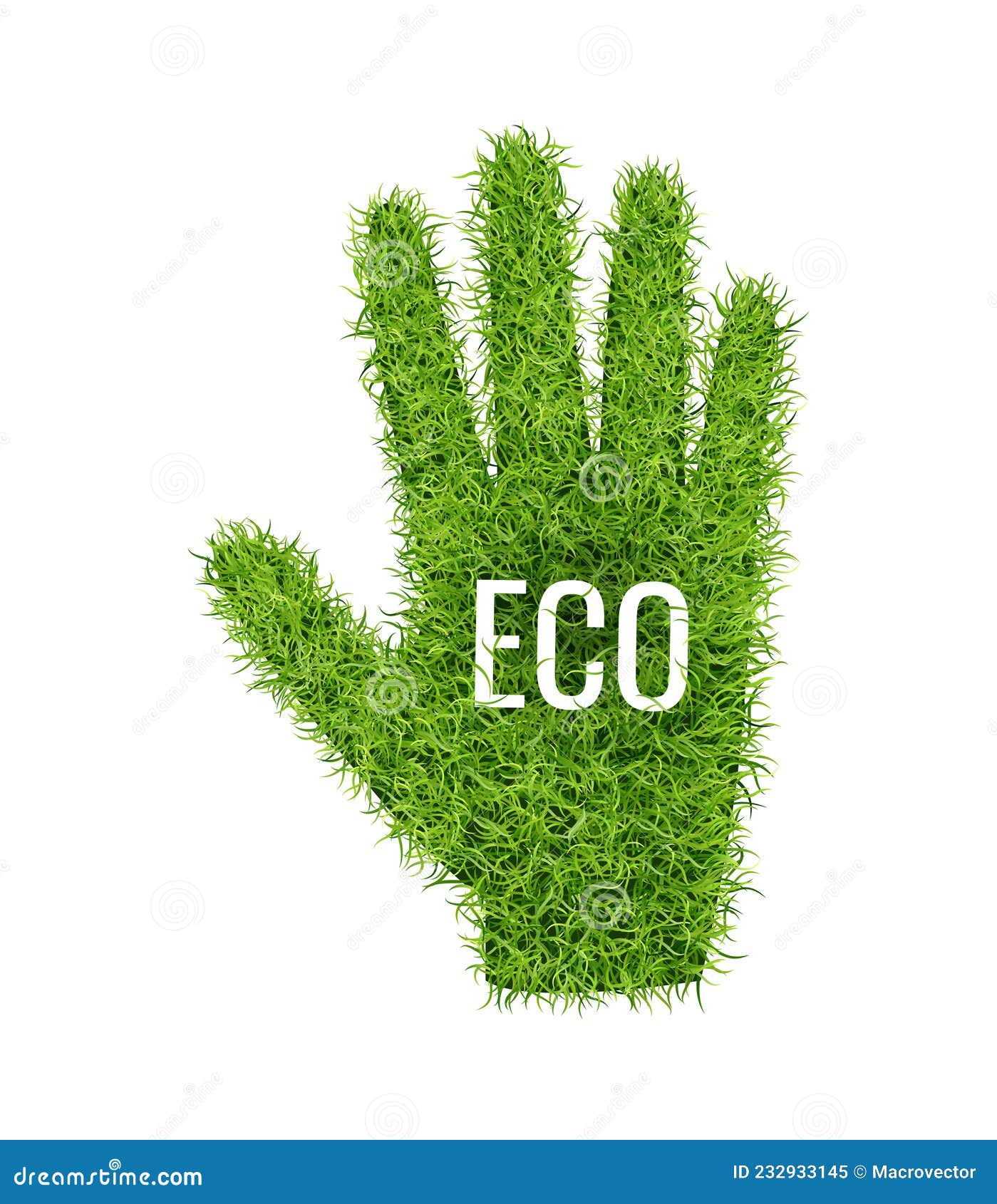 Eco Hand Grass Composition stock vector. Illustration of icon - 232933145