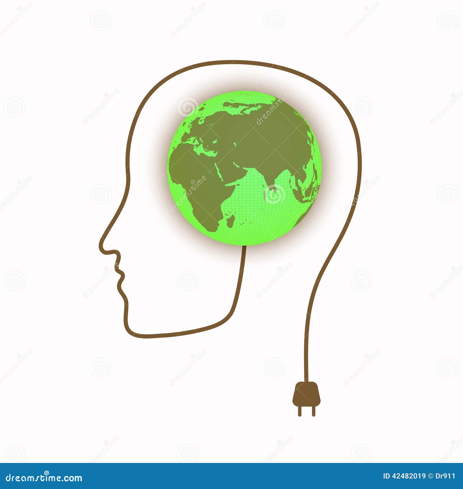 Eco head stock vector. Illustration of power, green, family - 42482019