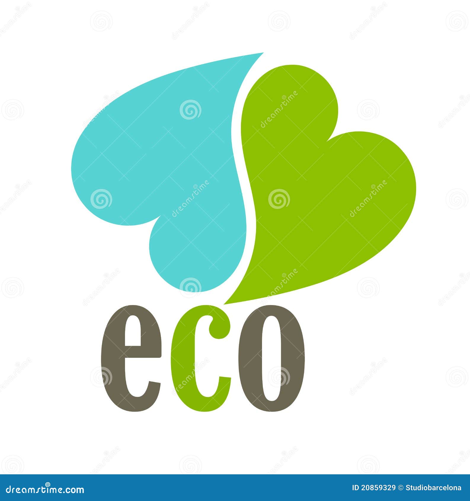 Eco hearts stock vector. Illustration of logo, graphic - 20859329