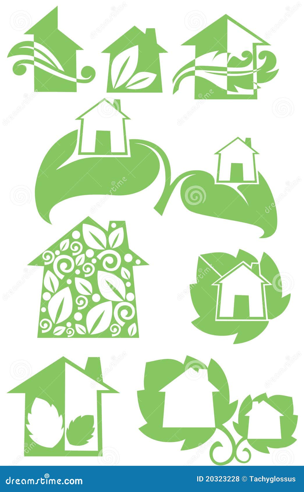 Eco homes stock vector. Illustration of roof, layout - 20323228