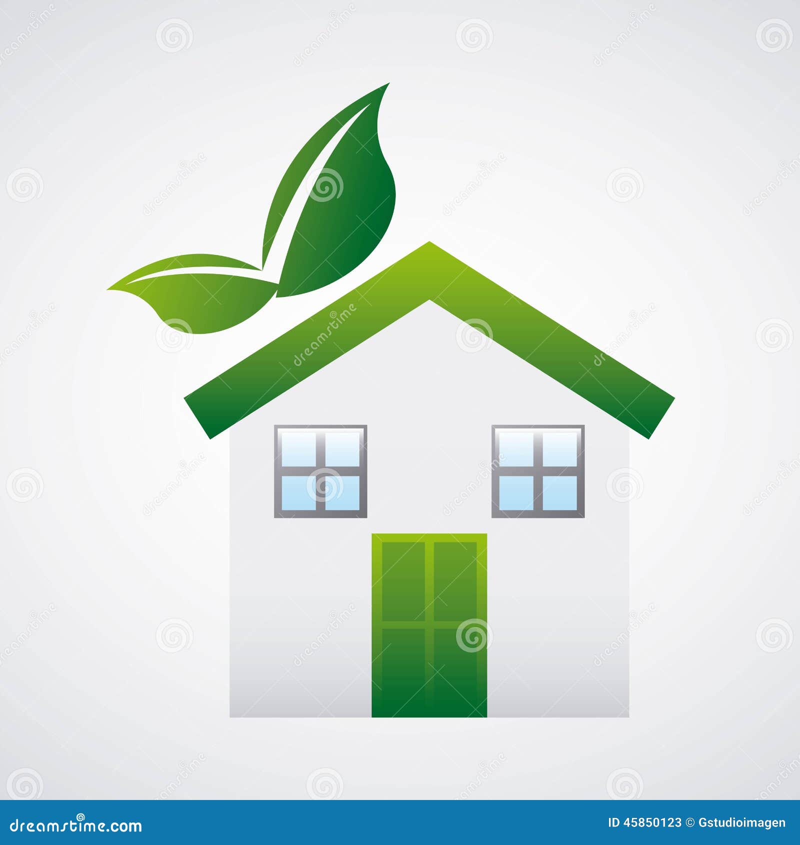 Eco house design stock vector. Illustration of housing - 45850123