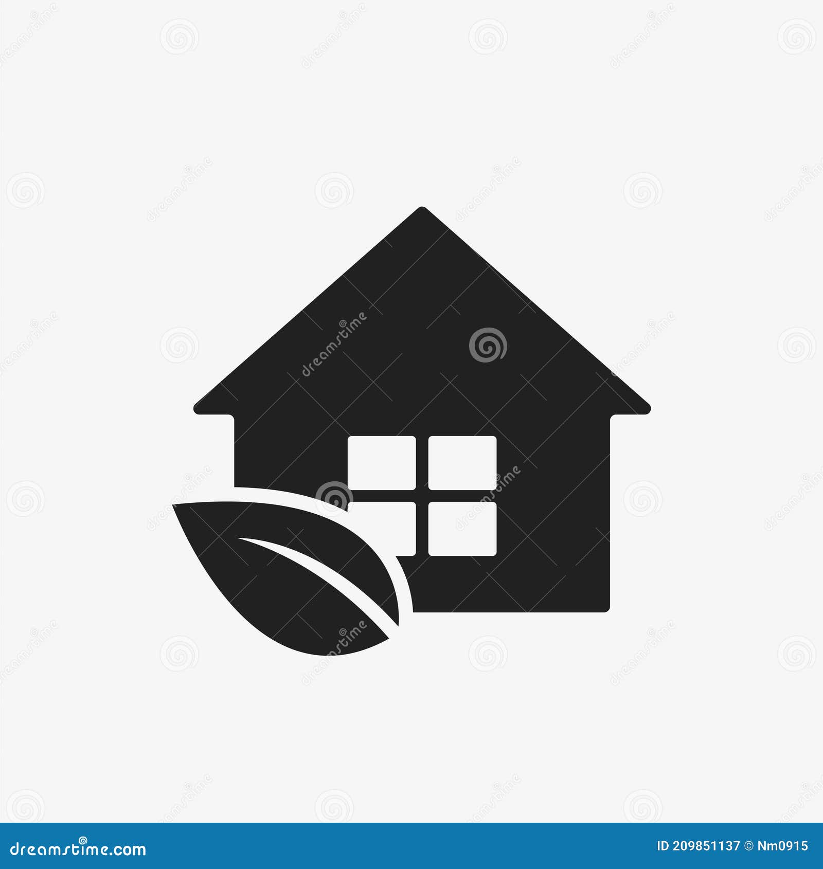 Eco House Icon. Environmental and Eco Friendly Building Stock Vector ...