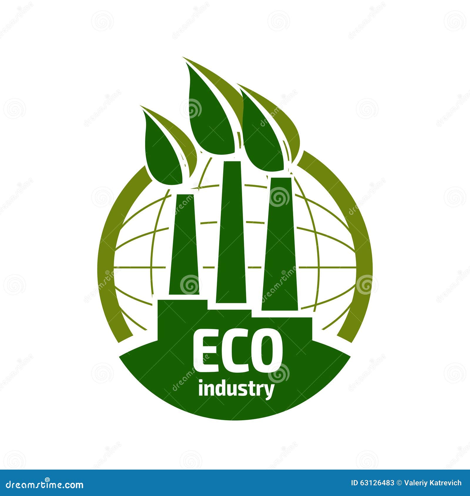Eco Icon of Ecological Industry. Vector Stock Vector - Illustration of ...