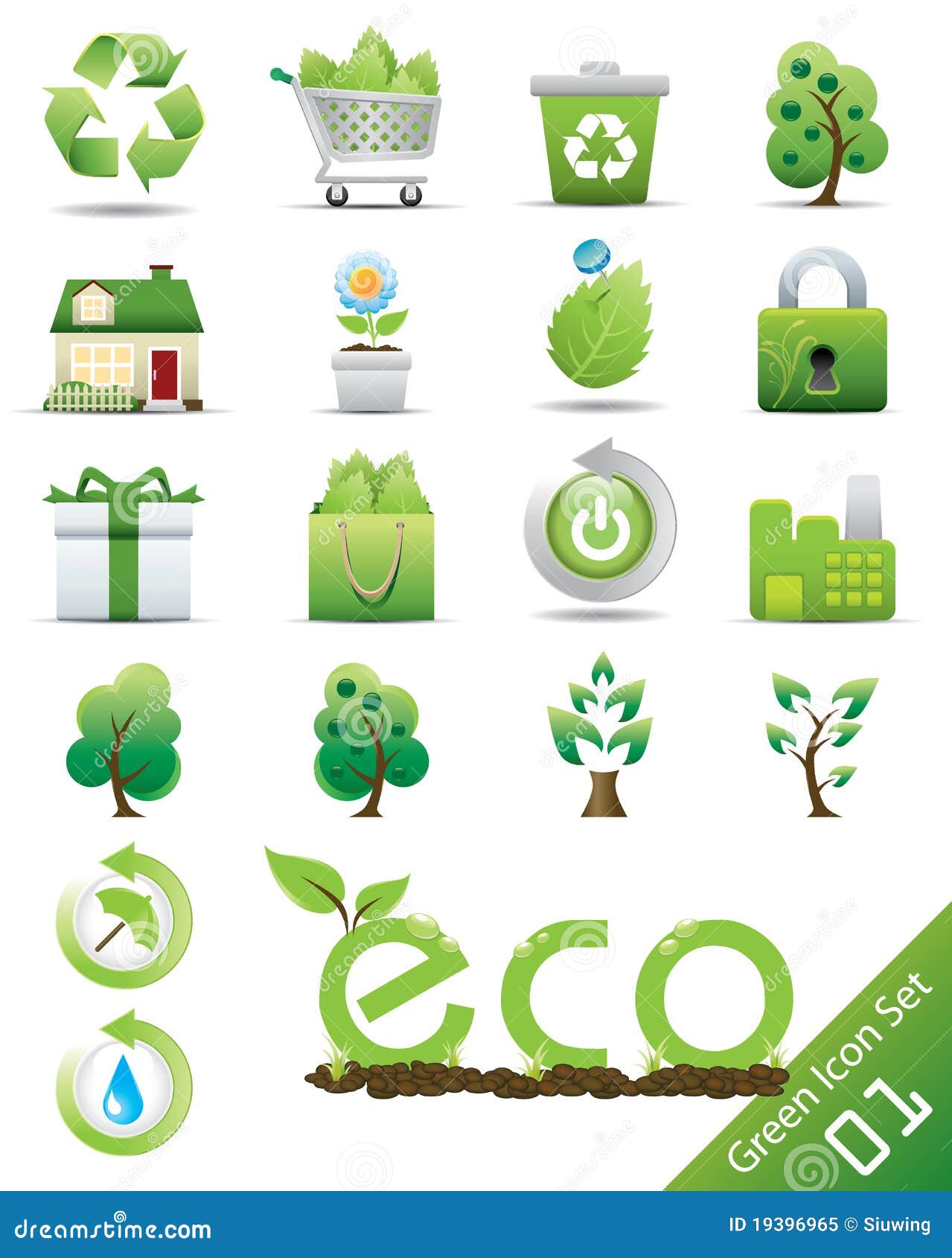 Eco icon set stock vector. Illustration of concept, flower - 19396965