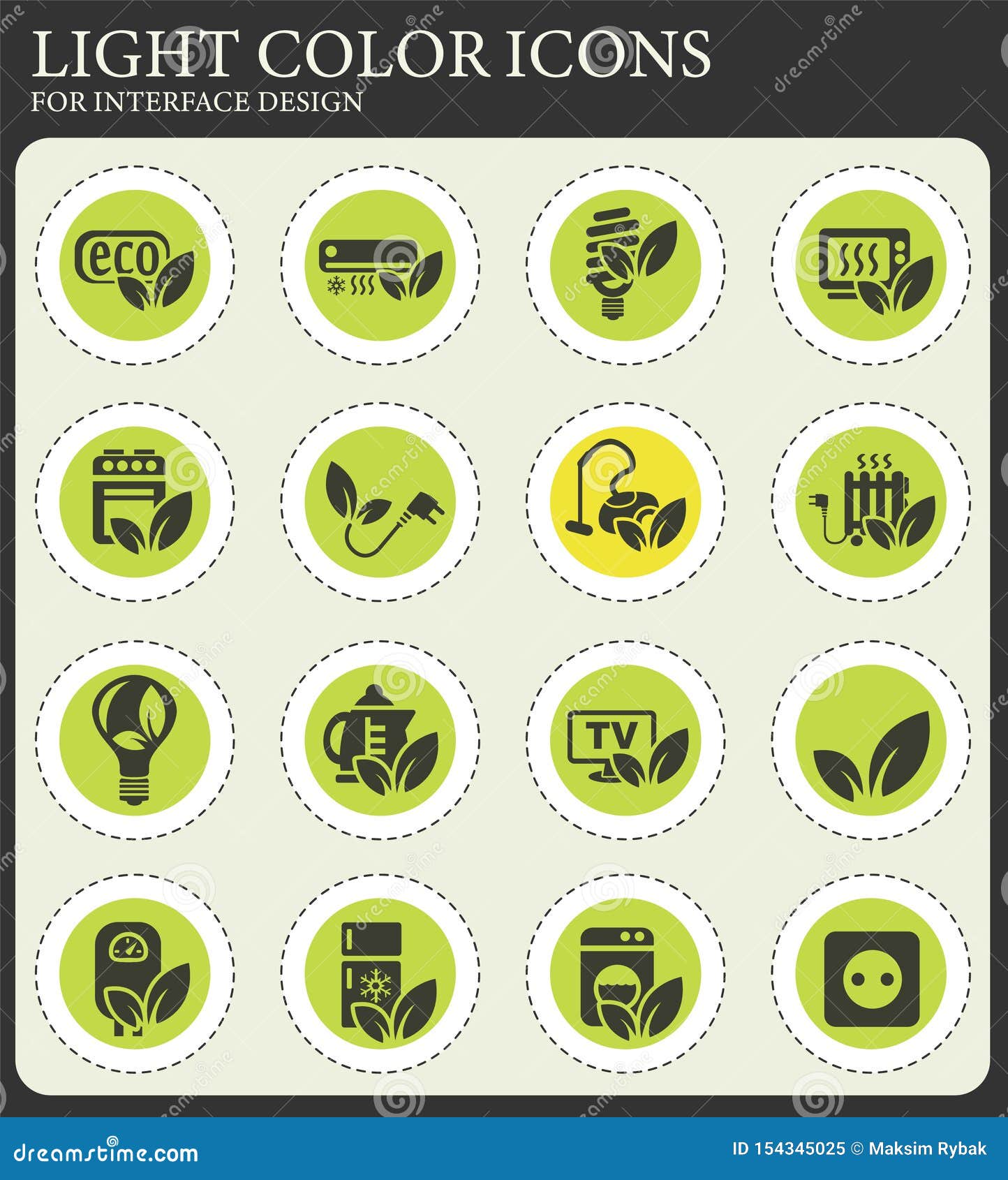 Eco icon set stock vector. Illustration of collection - 154345025
