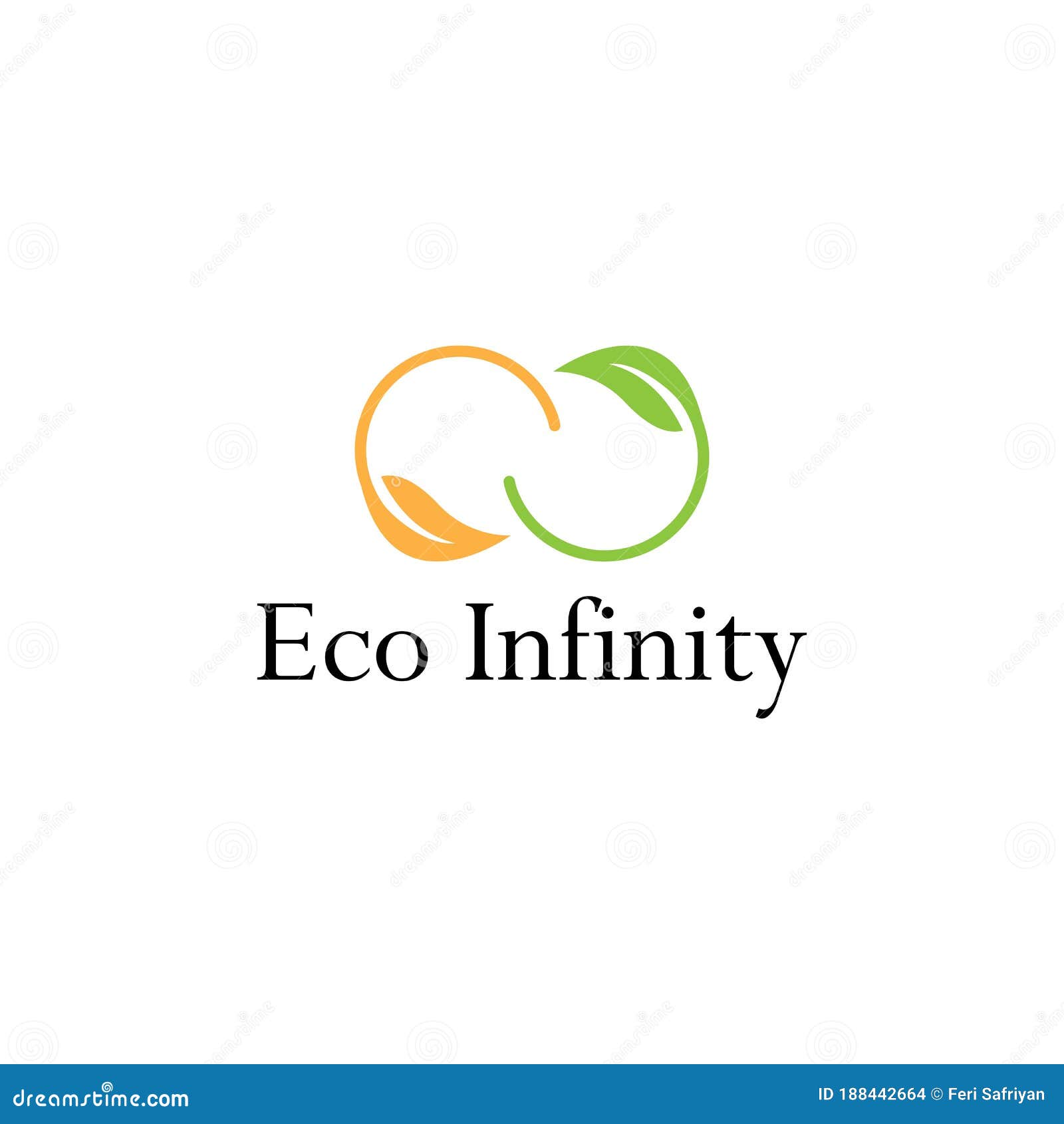 Eco infinity logo template stock vector. Illustration of tree - 188442664