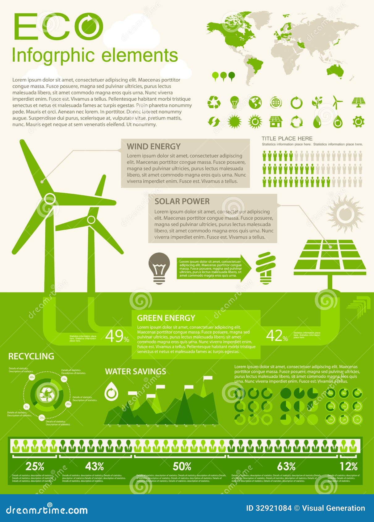 ECO Infographic elements stock vector. Illustration of business - 32921084