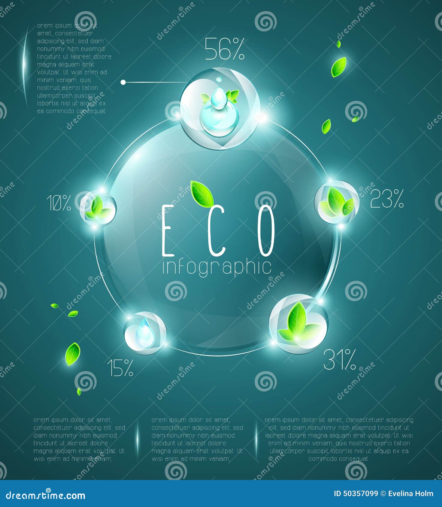 Eco infographic stock vector. Illustration of percentage - 50357099