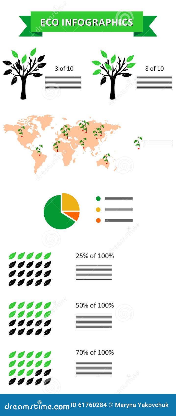 The eco infographics stock vector. Illustration of graphics - 61760284