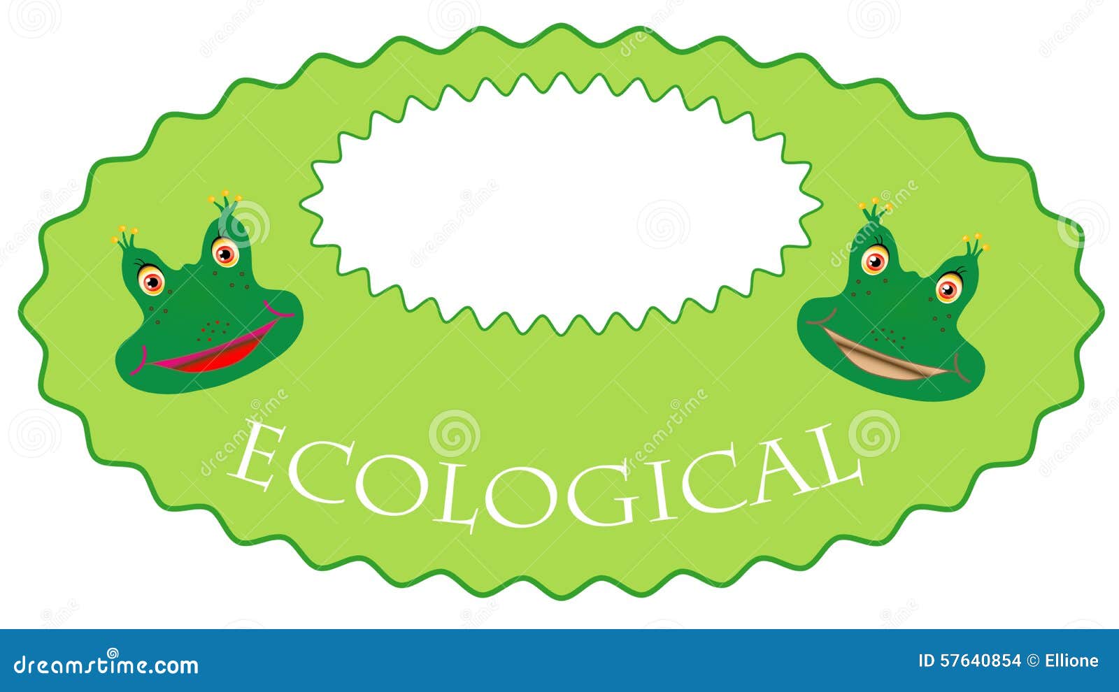 Eco-label is a frog stock illustration. Illustration of colored - 57640854