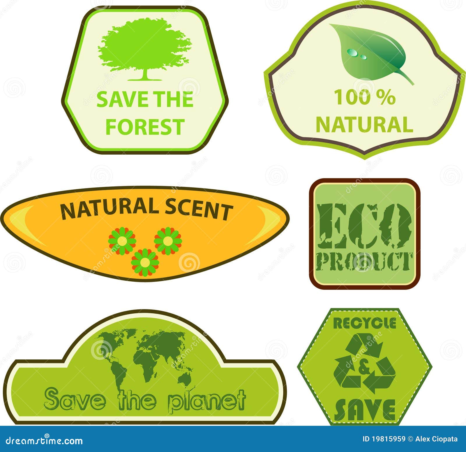 Eco labels stock vector. Illustration of save, style - 19815959