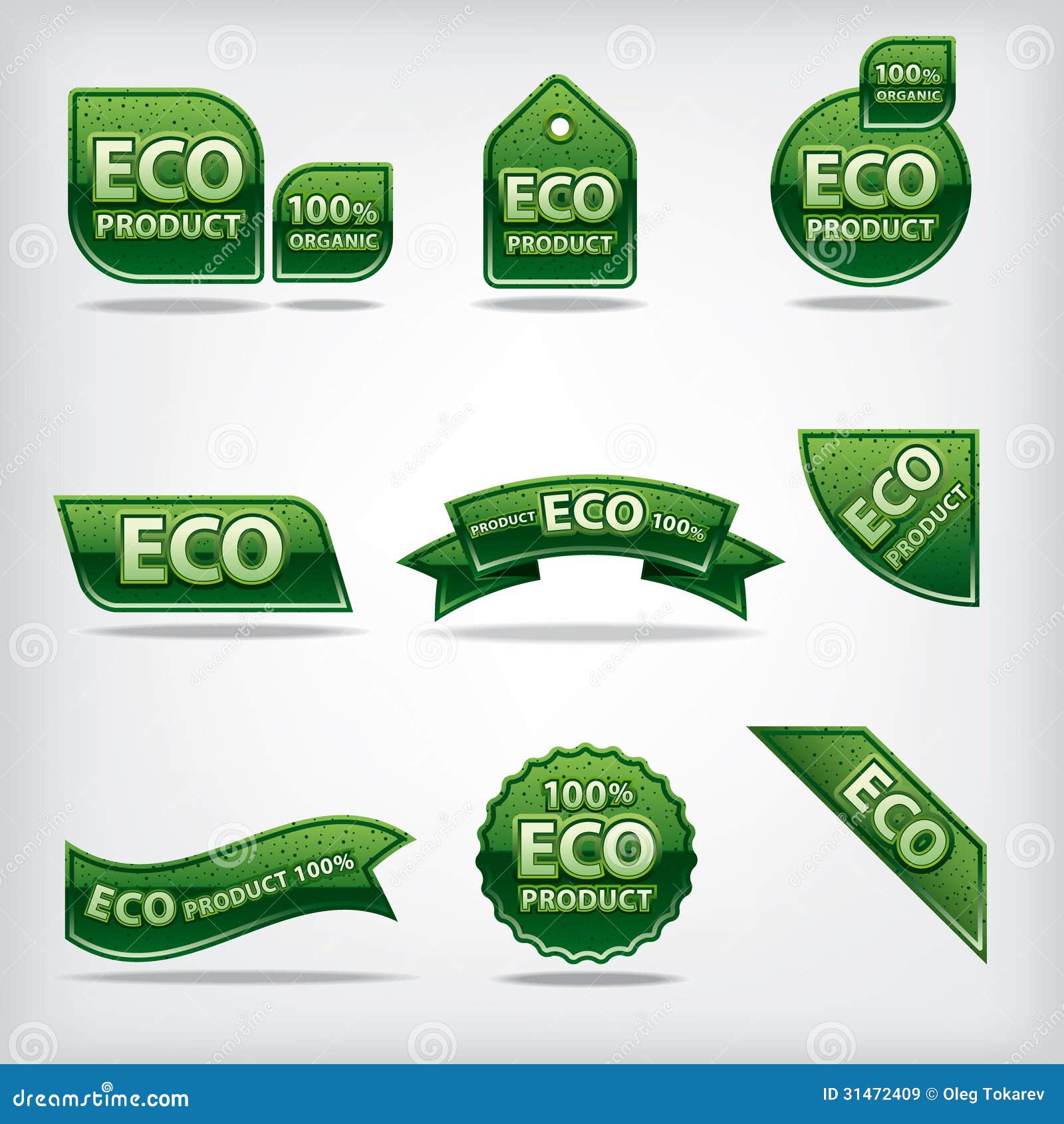 Eco labels and stickers stock illustration. Illustration of green ...