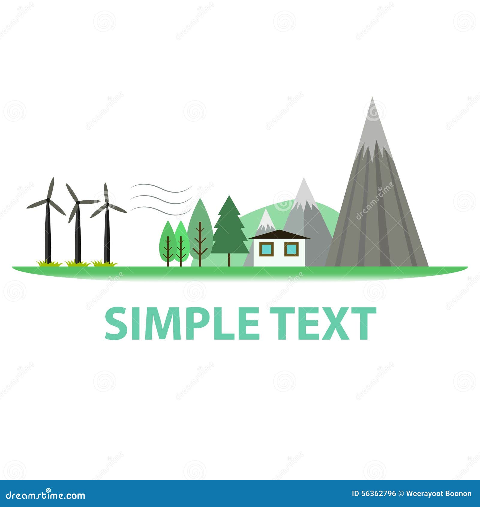 Eco land stock vector. Illustration of modern, environment - 56362796