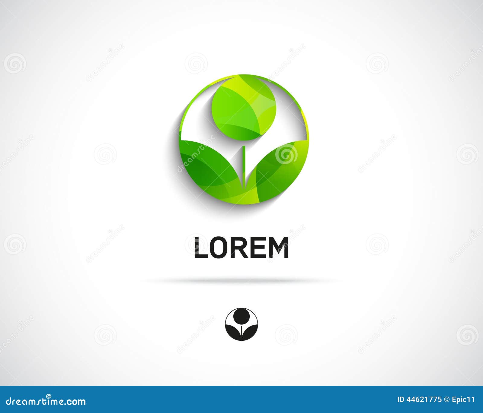 Eco Leaf Logo stock vector. Illustration of logo, leaf - 44621775