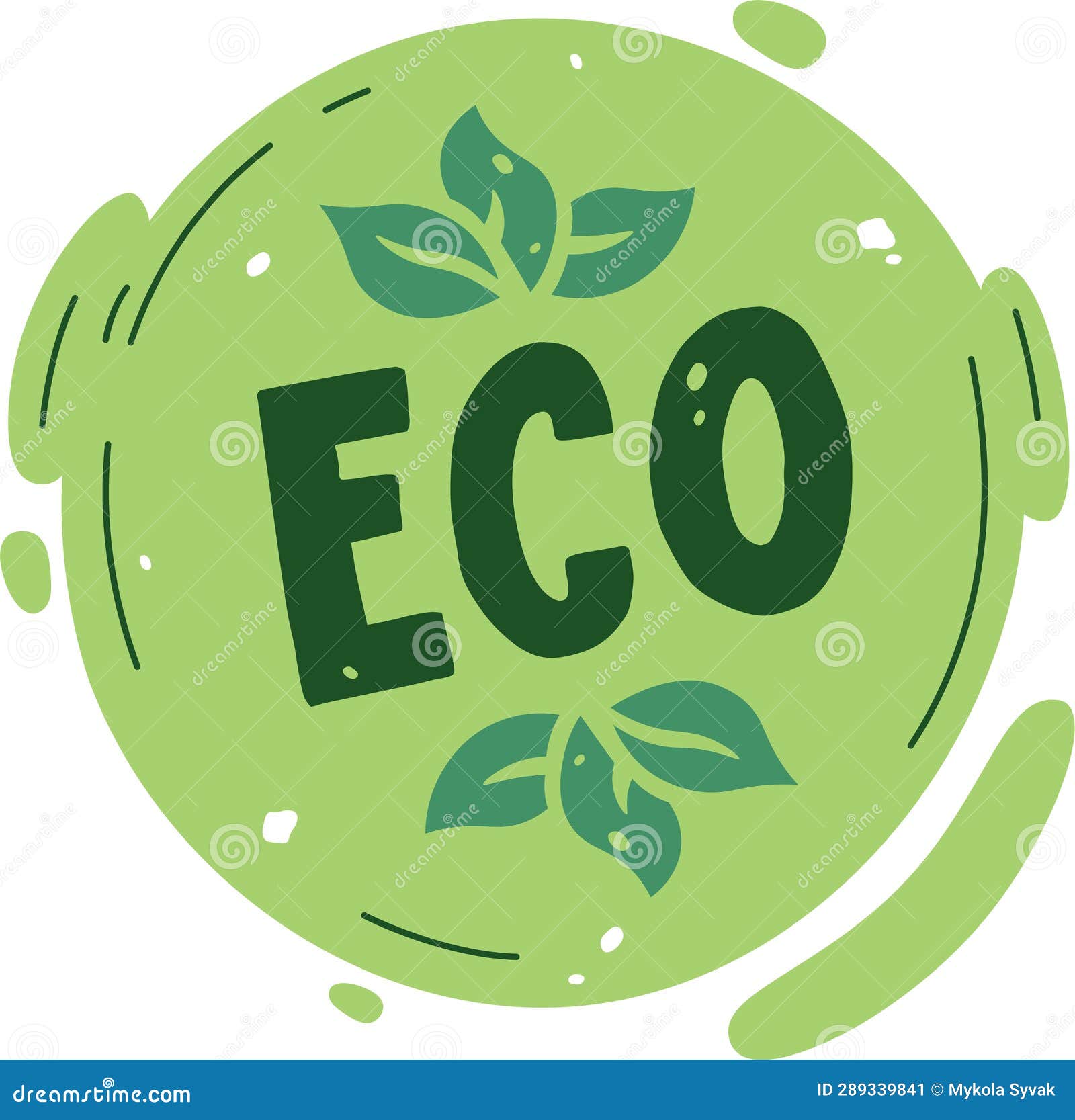 Eco Lettering Banner stock vector. Illustration of ecology - 289339841