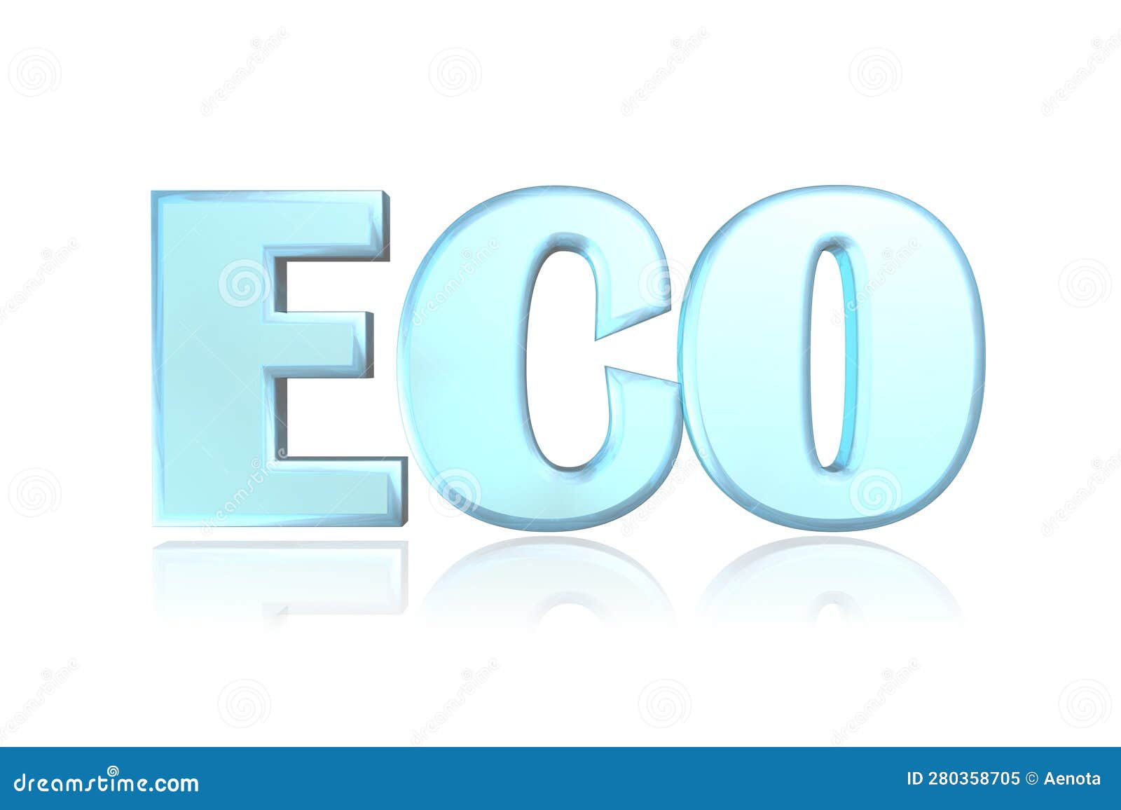 ECO Lettering - 3D Illustration Stock Illustration - Illustration of ...