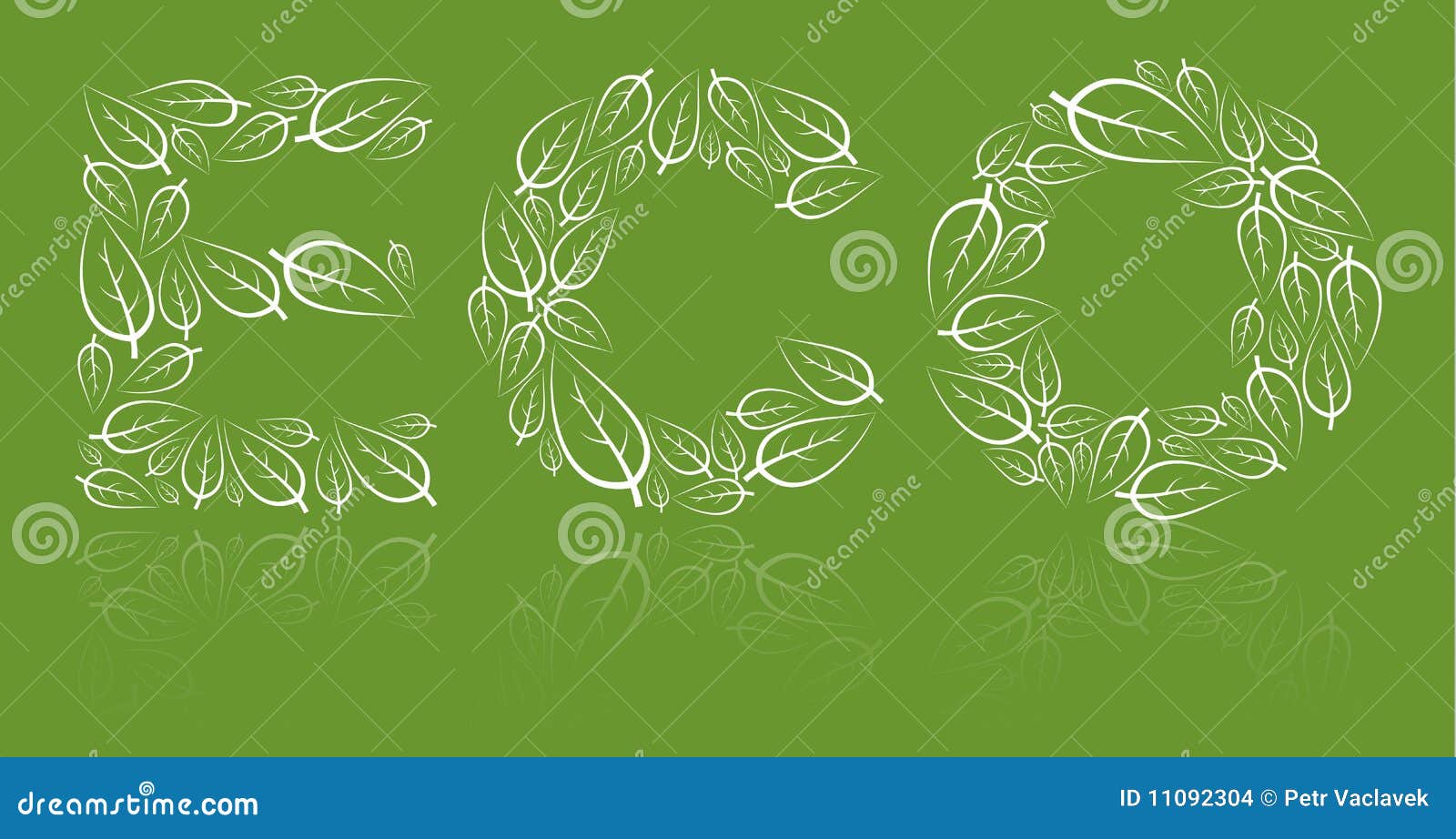 Eco Lettering Made from White Leafs Stock Vector - Illustration of ...