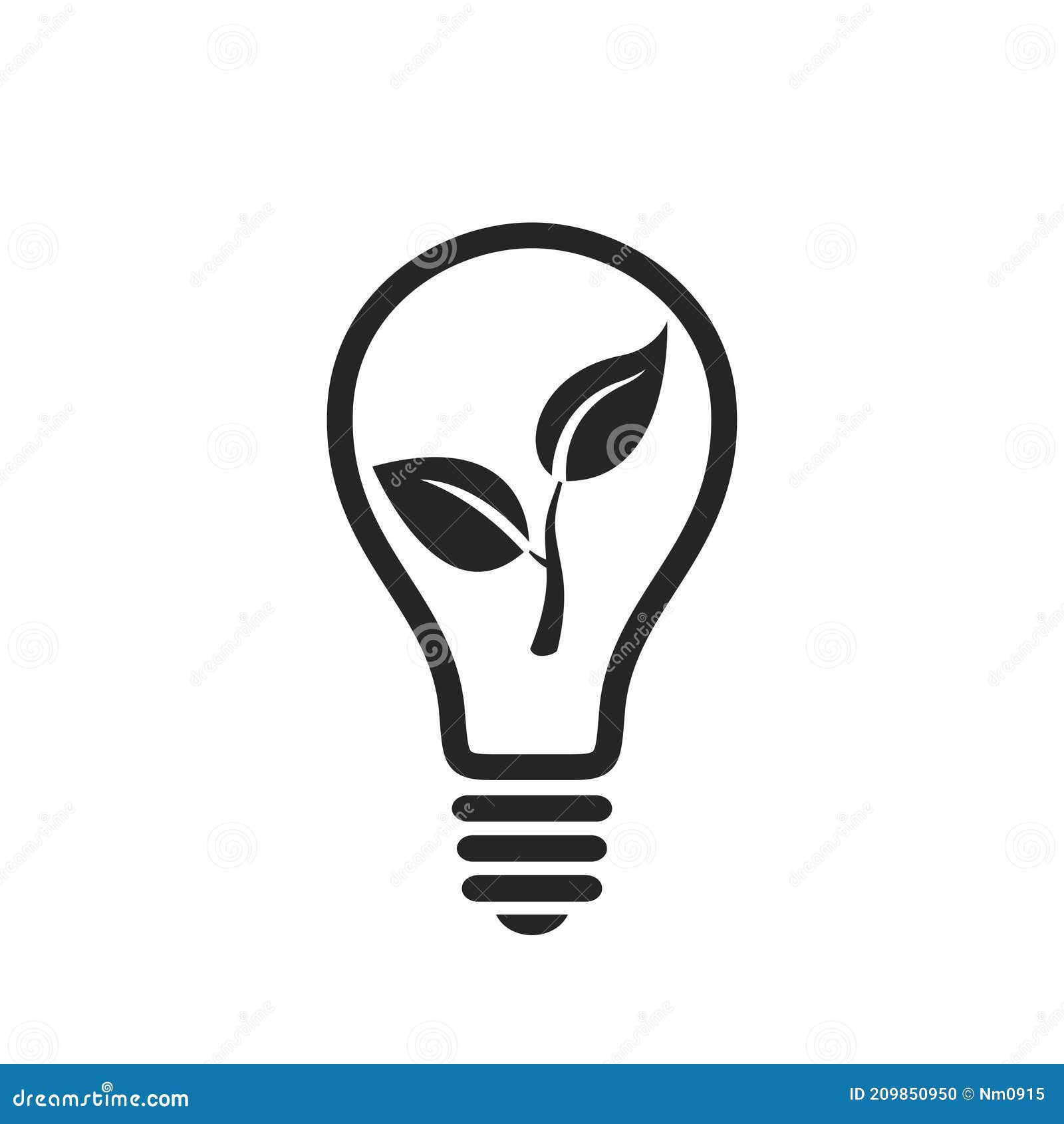 Eco Light Bulb Icon. Environmental and Eco Friendly Symbol Stock Vector ...