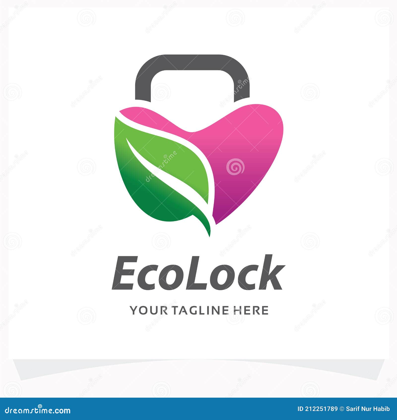 Eco Lock Logo Design Template Stock Vector - Illustration of padlock ...