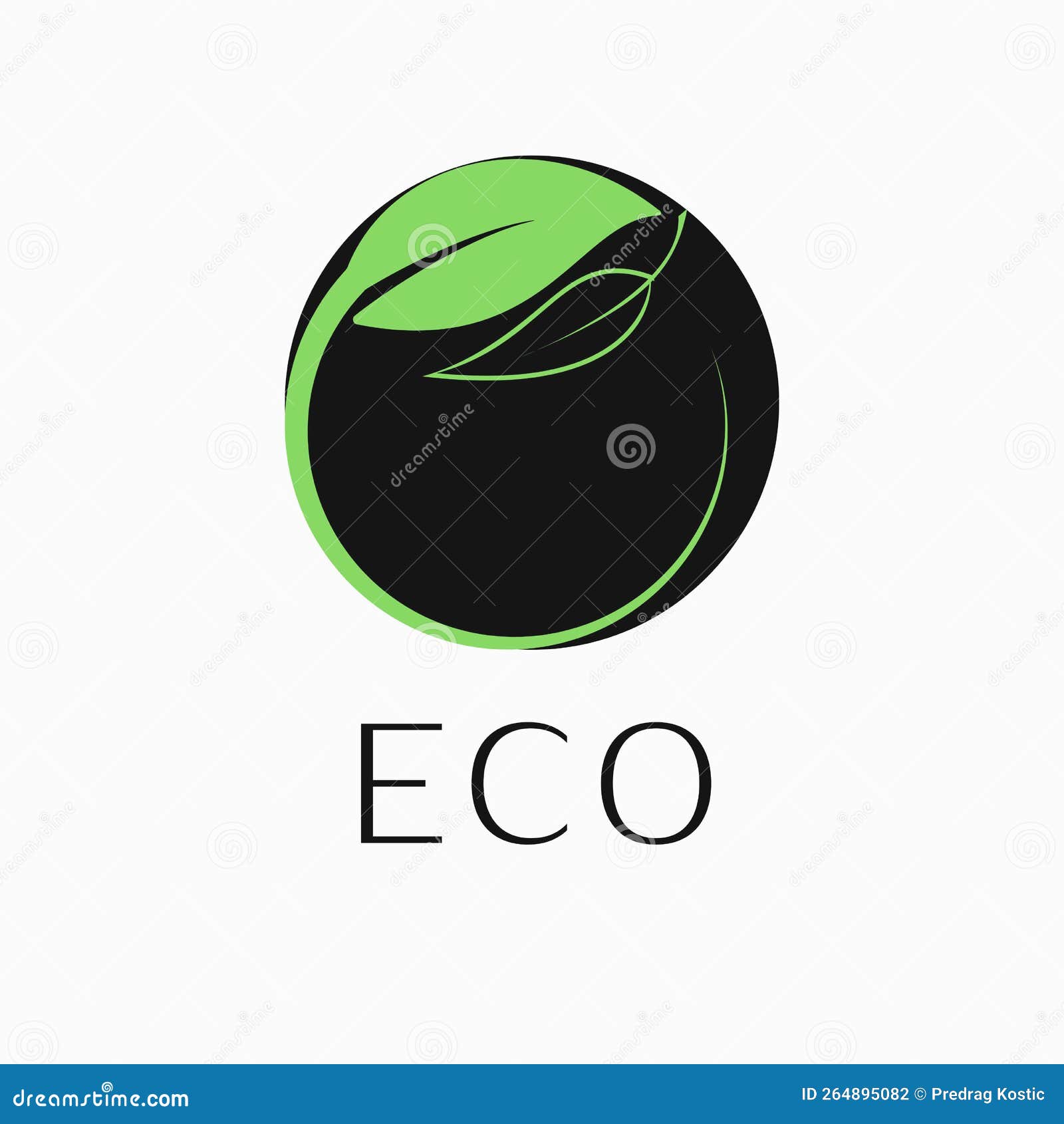 Eco logo design stock illustration. Illustration of drawing - 264895082