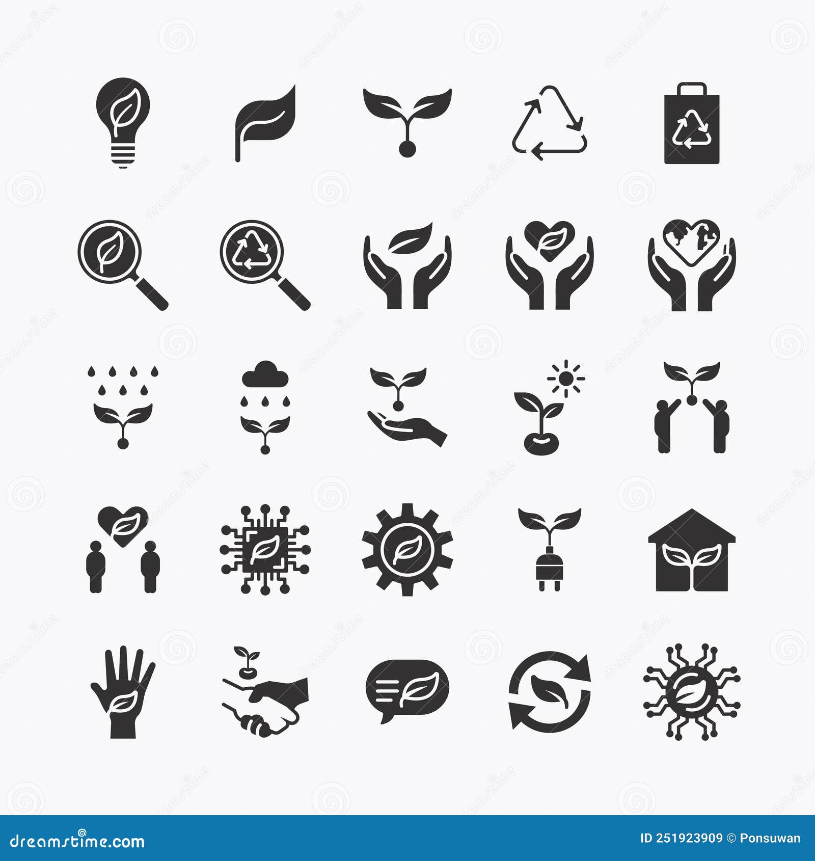 Ecology System Line Icons Collection. Biodiversity, Ecosystem, Biome ...
