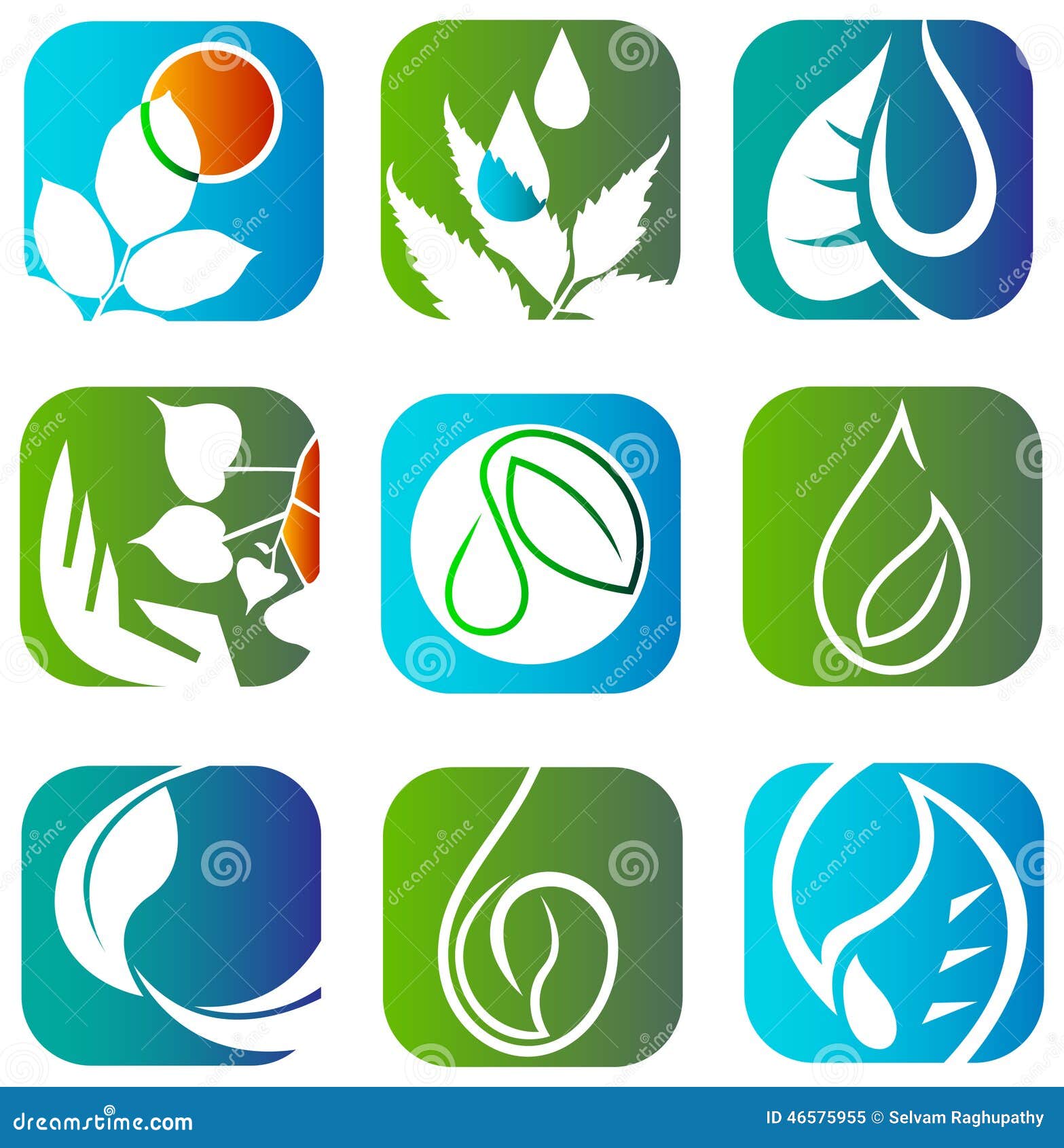 Eco logo set stock vector. Illustration of conservation - 46575955