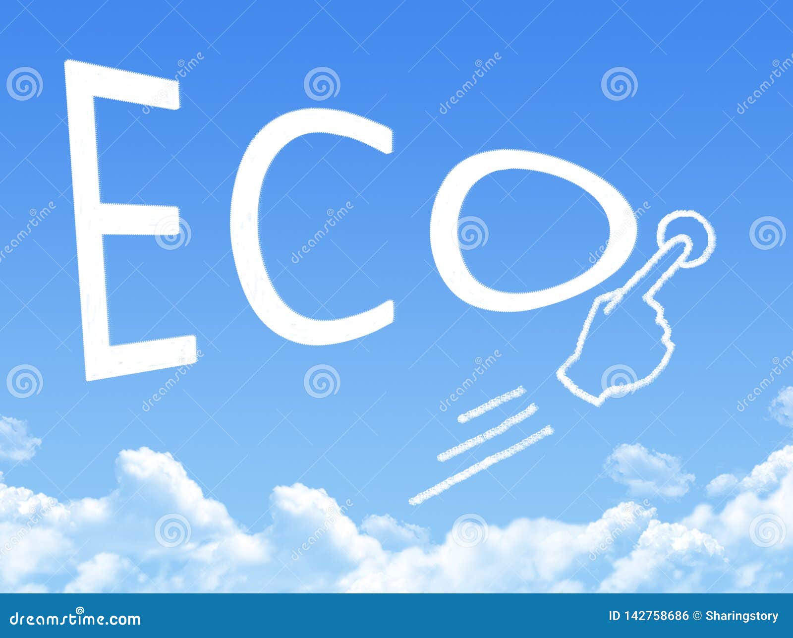 ECO message cloud shape stock illustration. Illustration of natural ...