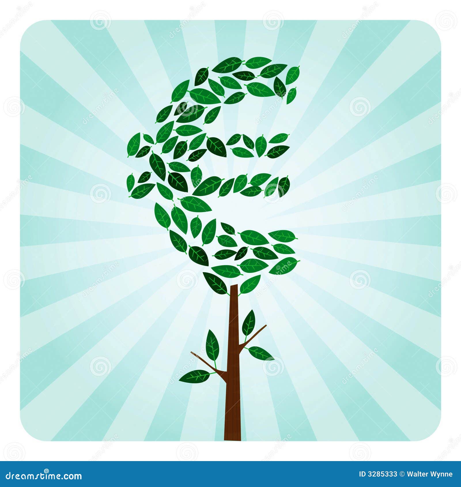 Eco Money Tree - Vector stock vector. Illustration of ethical - 3285333