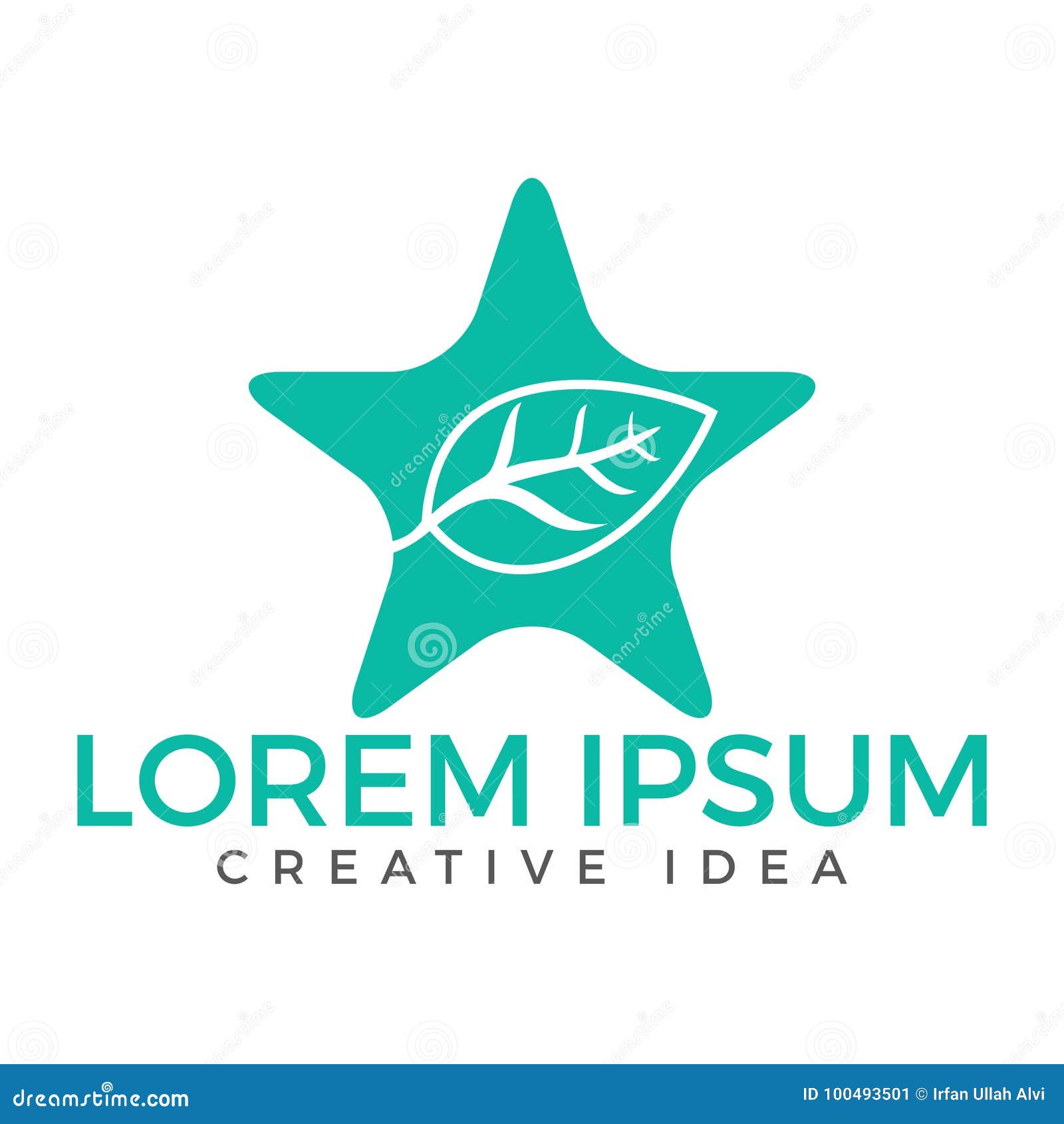 Leaf Star Logo design. stock vector. Illustration of business - 100493501