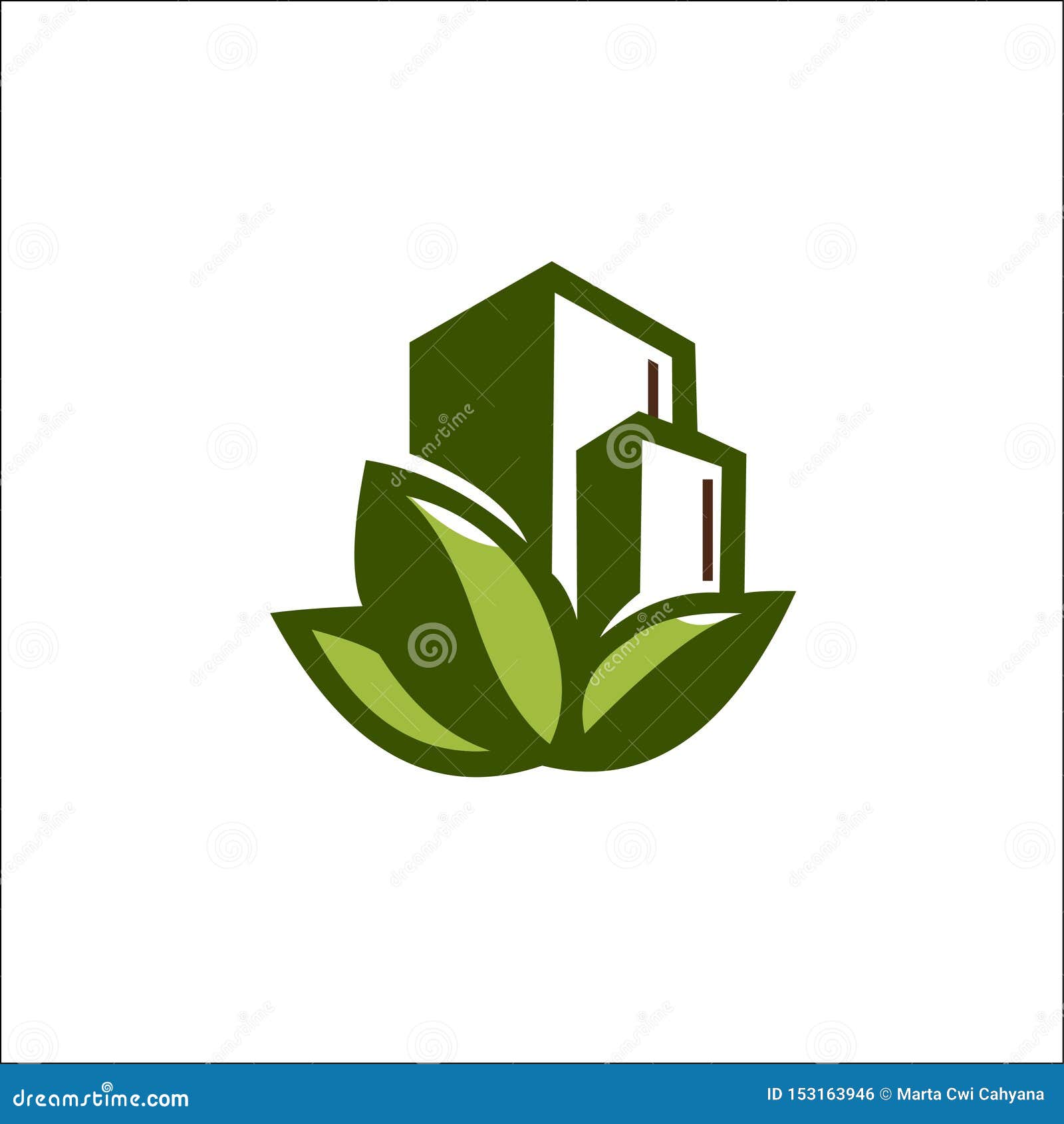 Eco Nature Building Logo Vector Template Stock Vector - Illustration of ...
