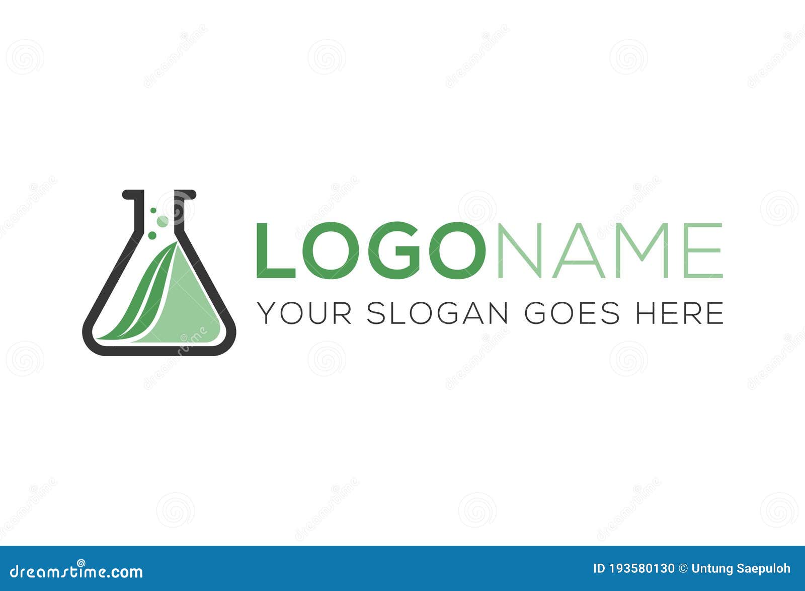Eco Nature Leaf and Flask Labs Logo Template for Environment and ...