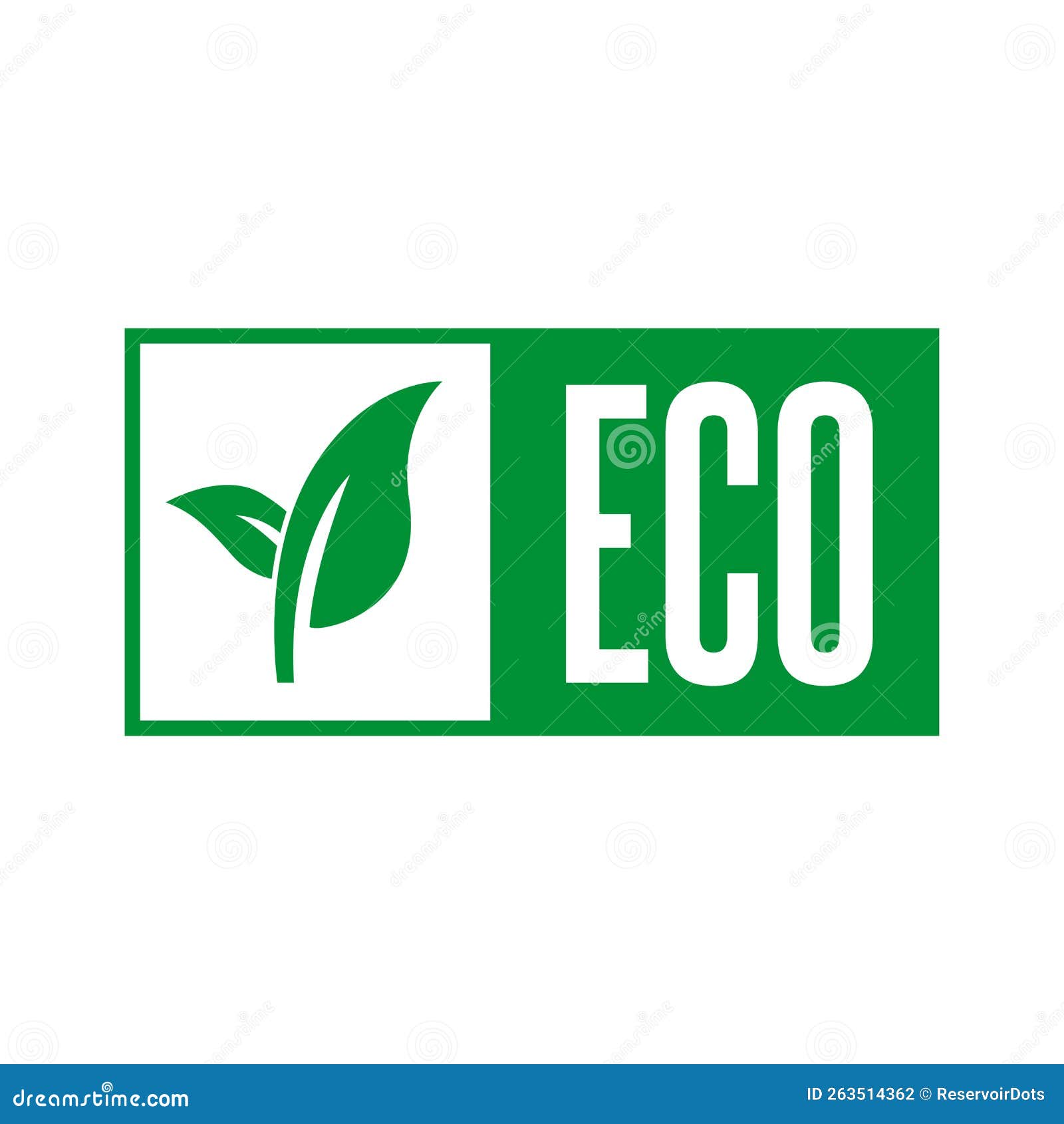 Eco, Organic, Natural Green Leaf Label Stock Vector - Illustration of ...
