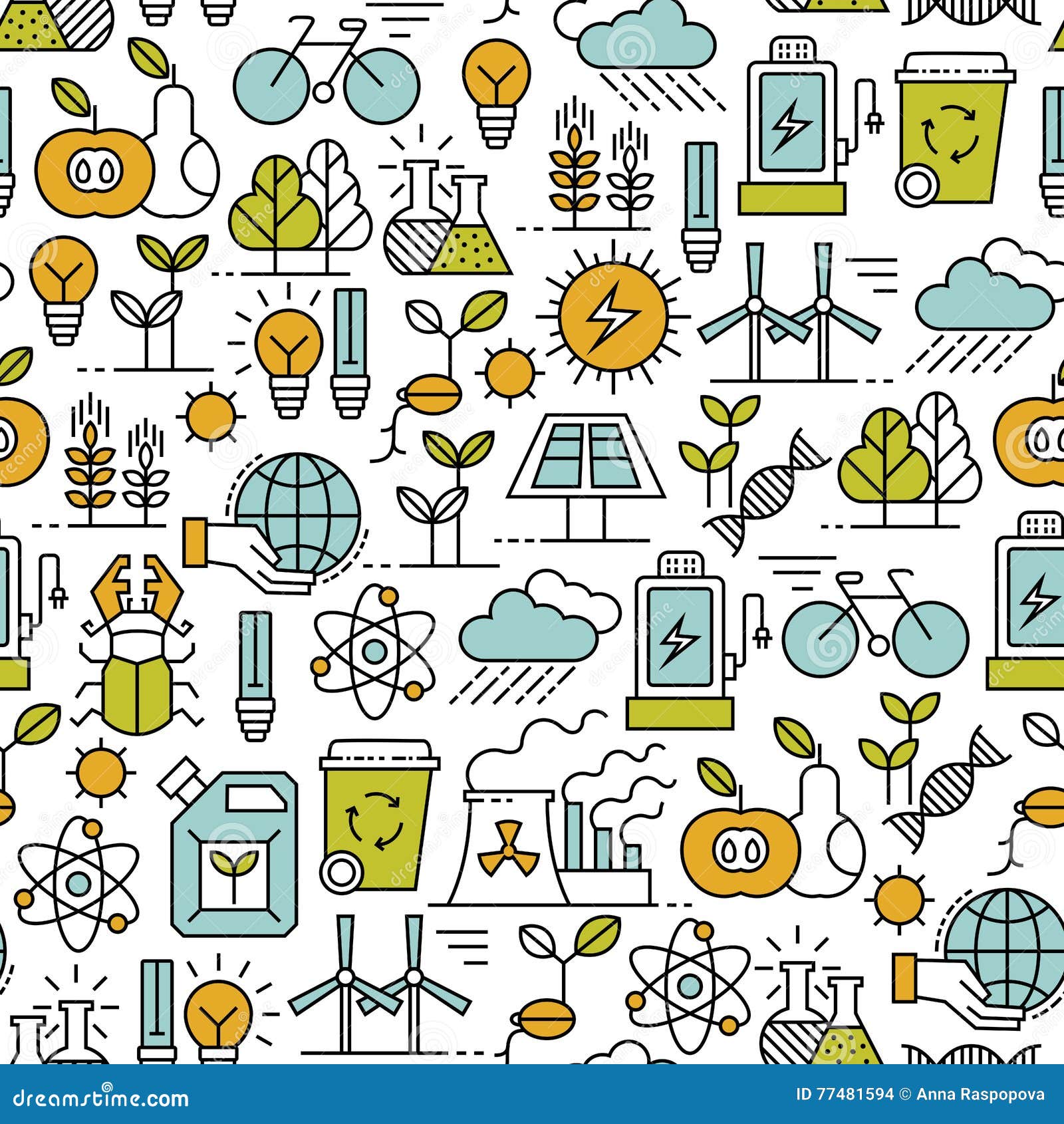 Eco pattern stock vector. Illustration of environment - 77481594