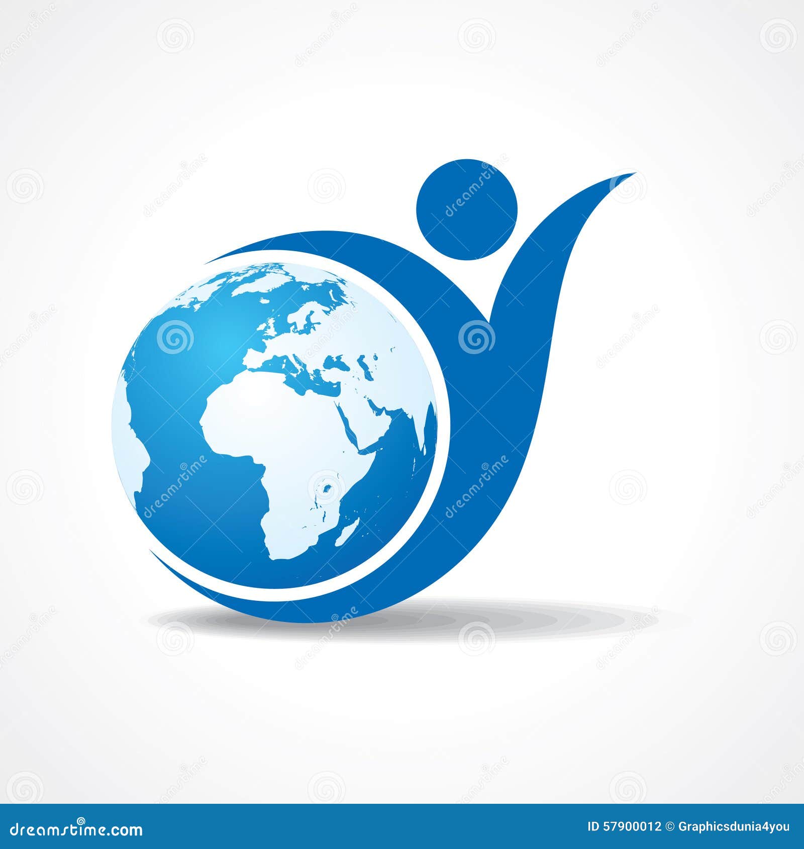 Eco People Celebration Icon with Earth Design Stock Vector ...