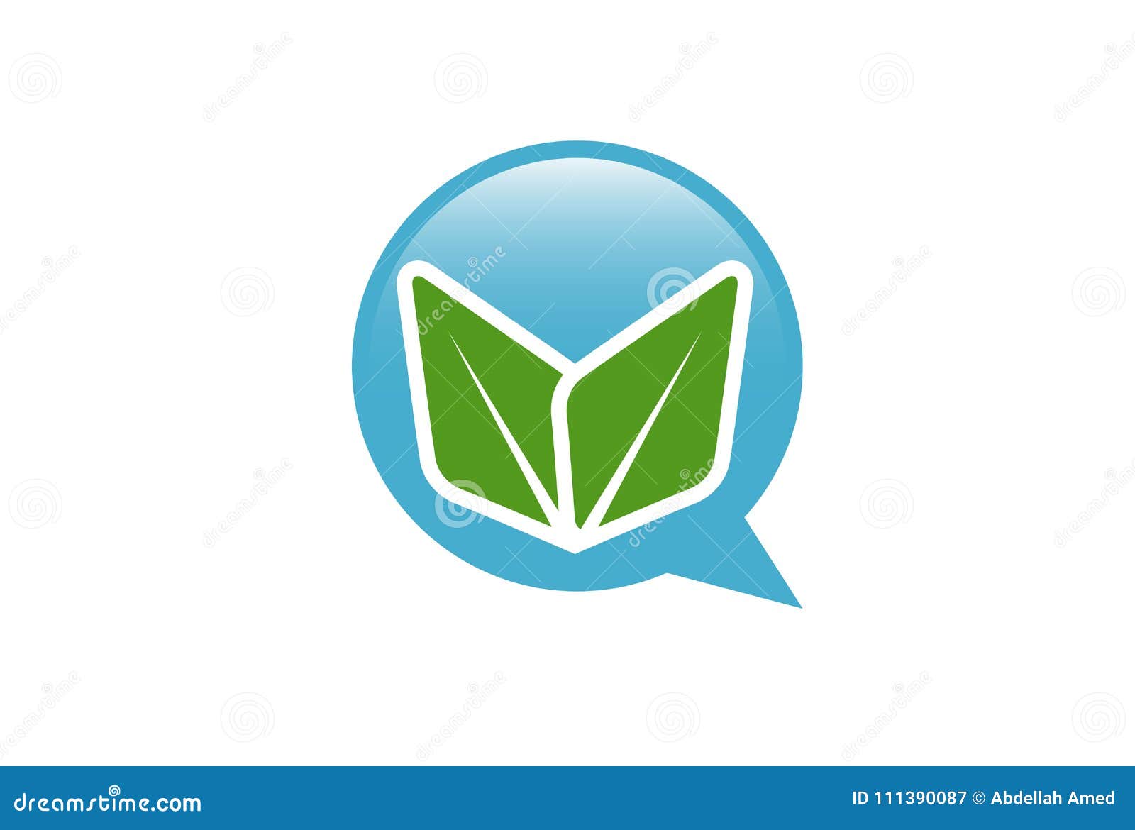 Eco piensa a Logo Design ilustración del vector. Ilustración de ...