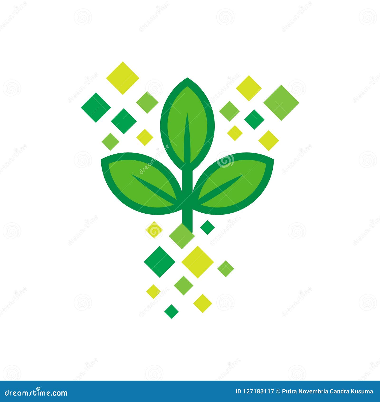 Eco Pixel Logo Icon Design stock vector. Illustration of digital ...