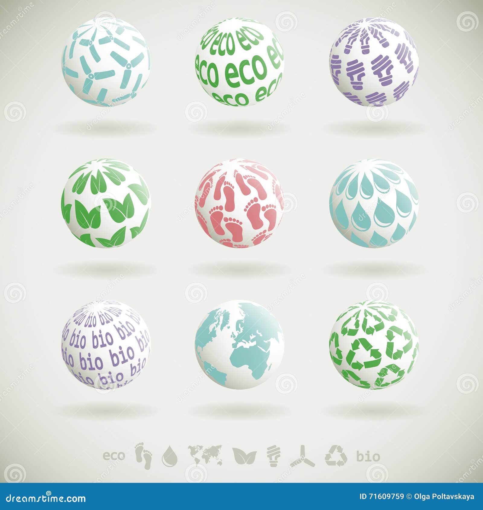 Eco planet icons stock vector. Illustration of earth - 71609759