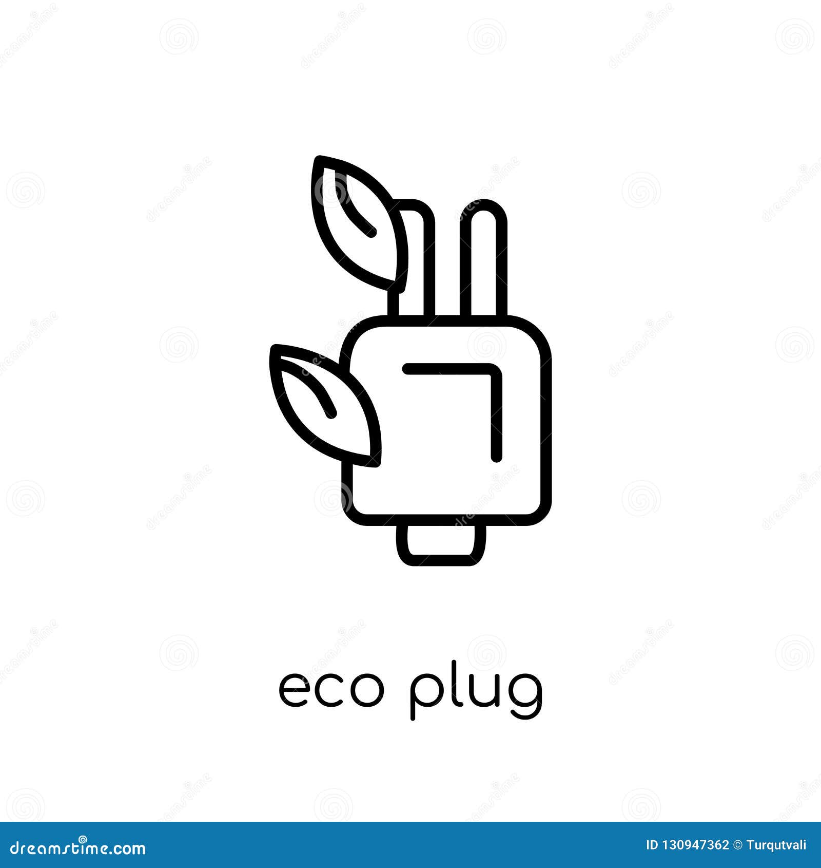 Eco Plug Icon from Ecology Collection. Stock Vector - Illustration of ...