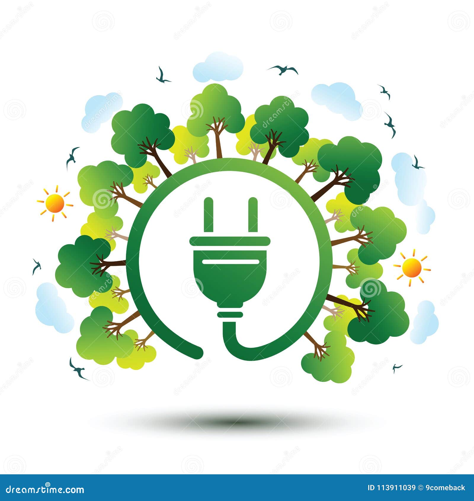Eco plug vector stock vector. Illustration of organic - 113911039
