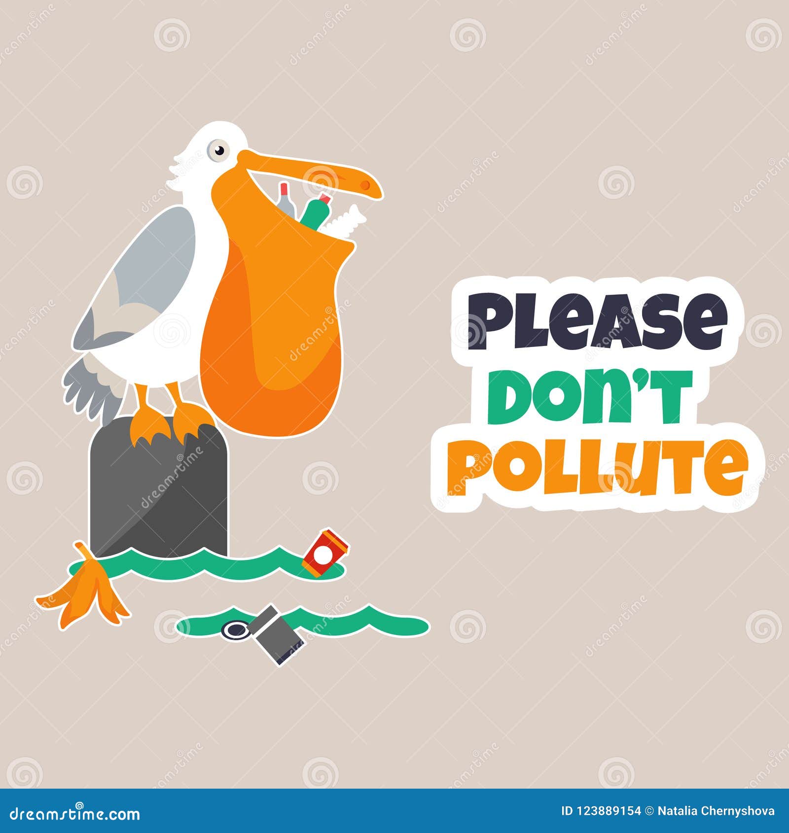 Stop Pollution Website Landing Page. Man Put Trash Bag To Litter Bin ...