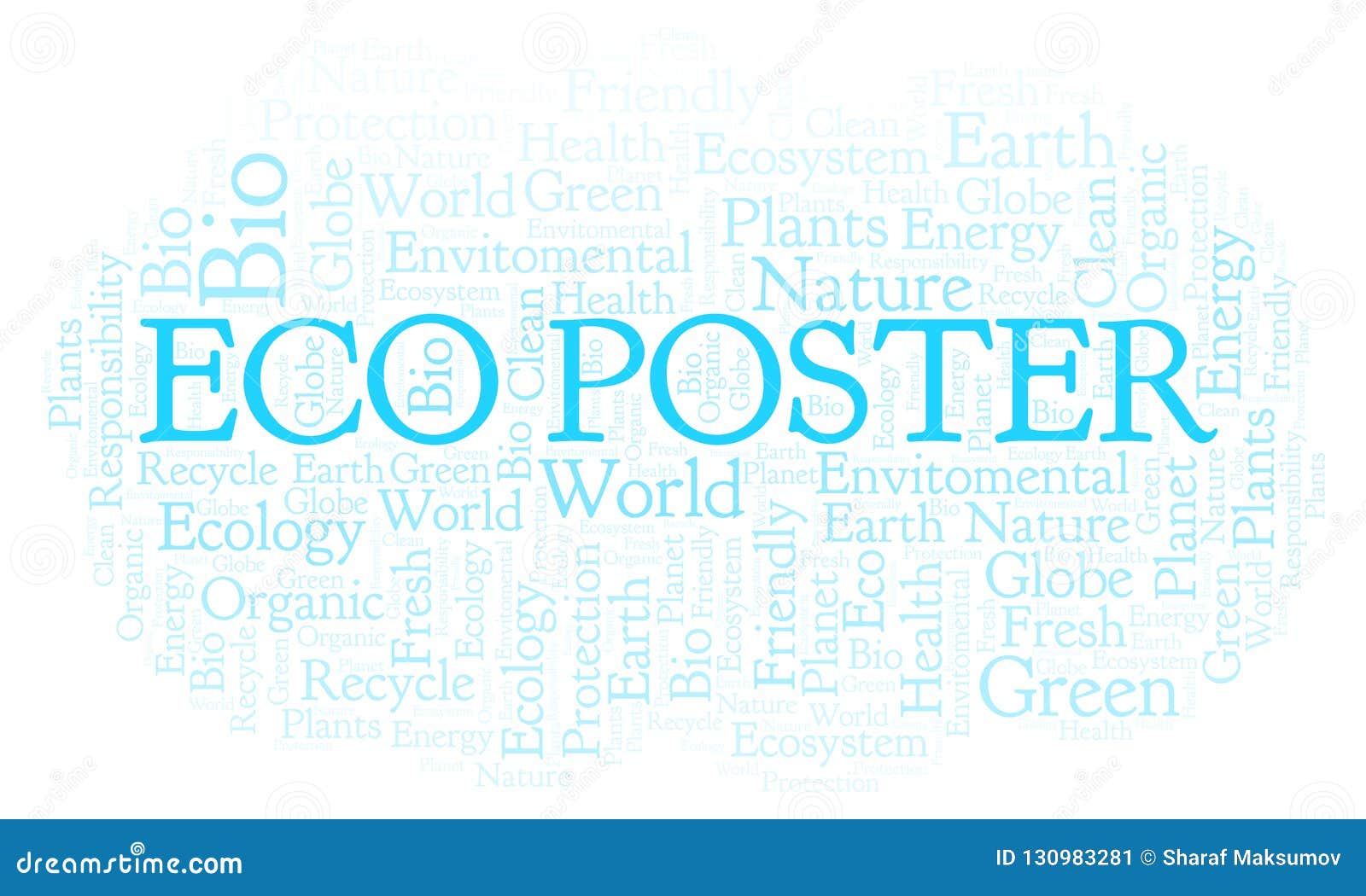 Eco Poster word cloud. stock illustration. Illustration of collage ...