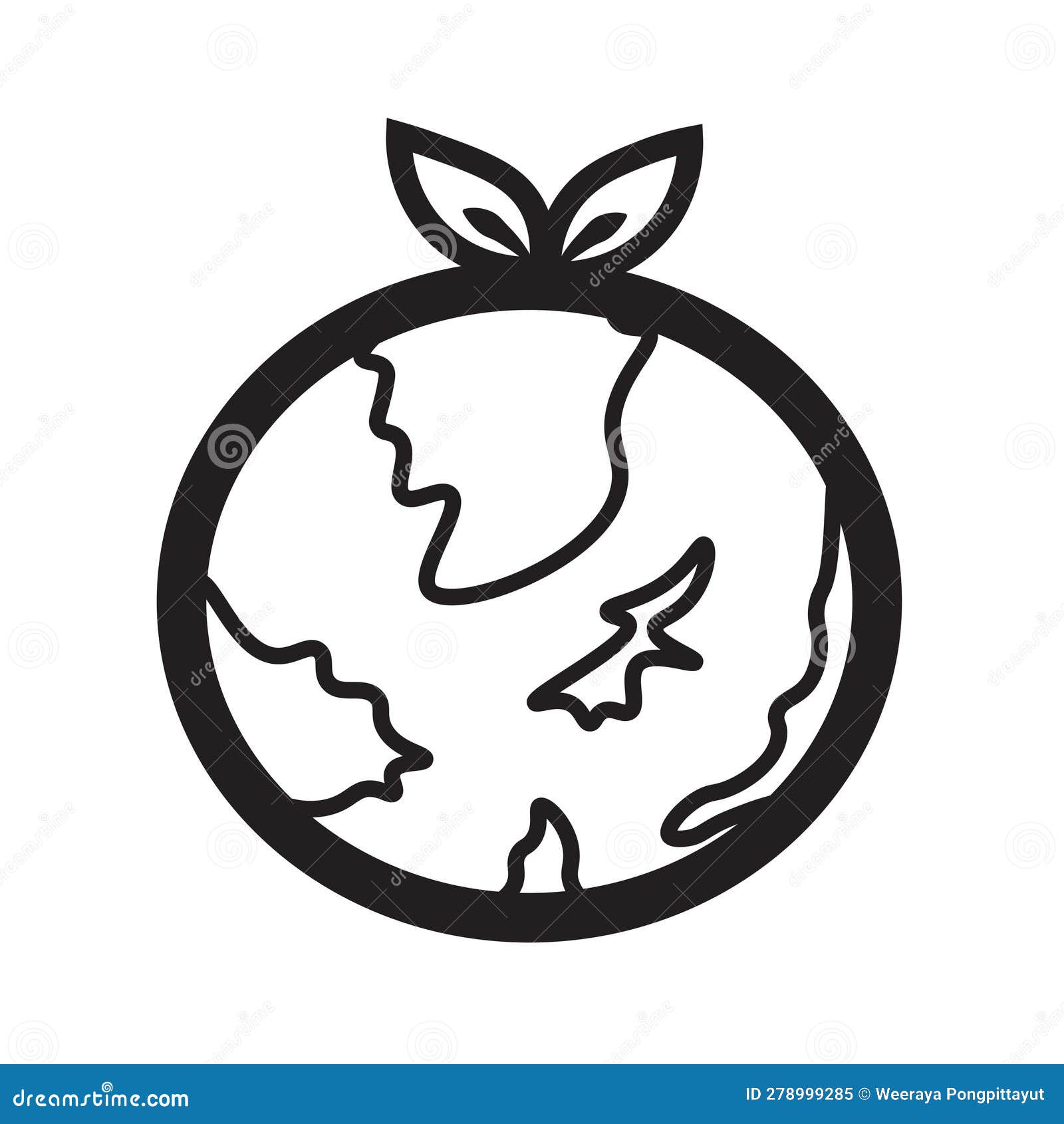 ICON Earth Circle Planet Eco Saveworld Savelife Stock Illustration ...