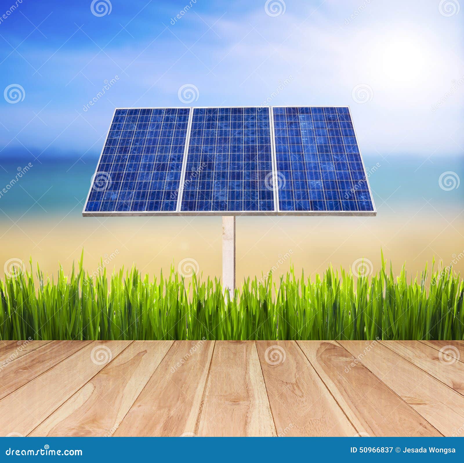 Eco Power,Power Plant Using Renewable Solar Cell Energy Stock Image ...