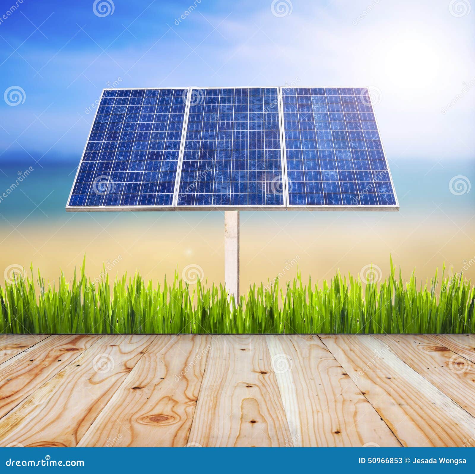 Eco Power,Power Plant Using Renewable Solar Energy Stock Image - Image ...