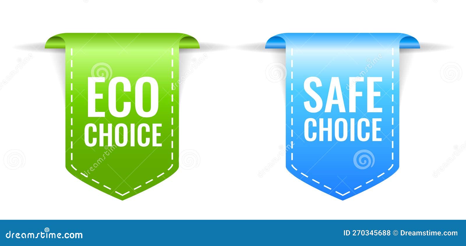 Eco Product Label, Safe Choice Ribbon Stock Vector - Illustration of ...