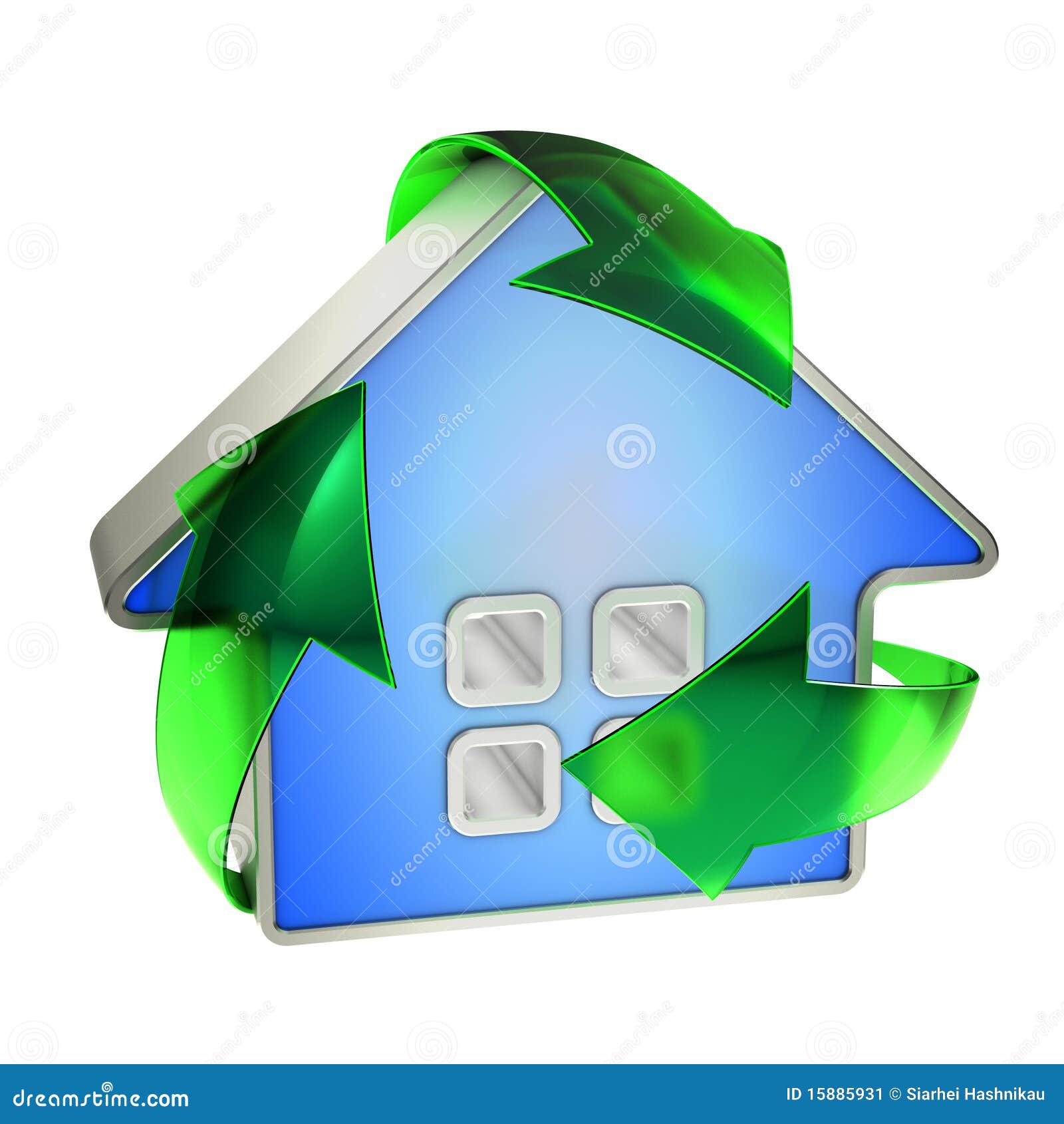 Eco recycle house stock illustration. Illustration of conservation ...