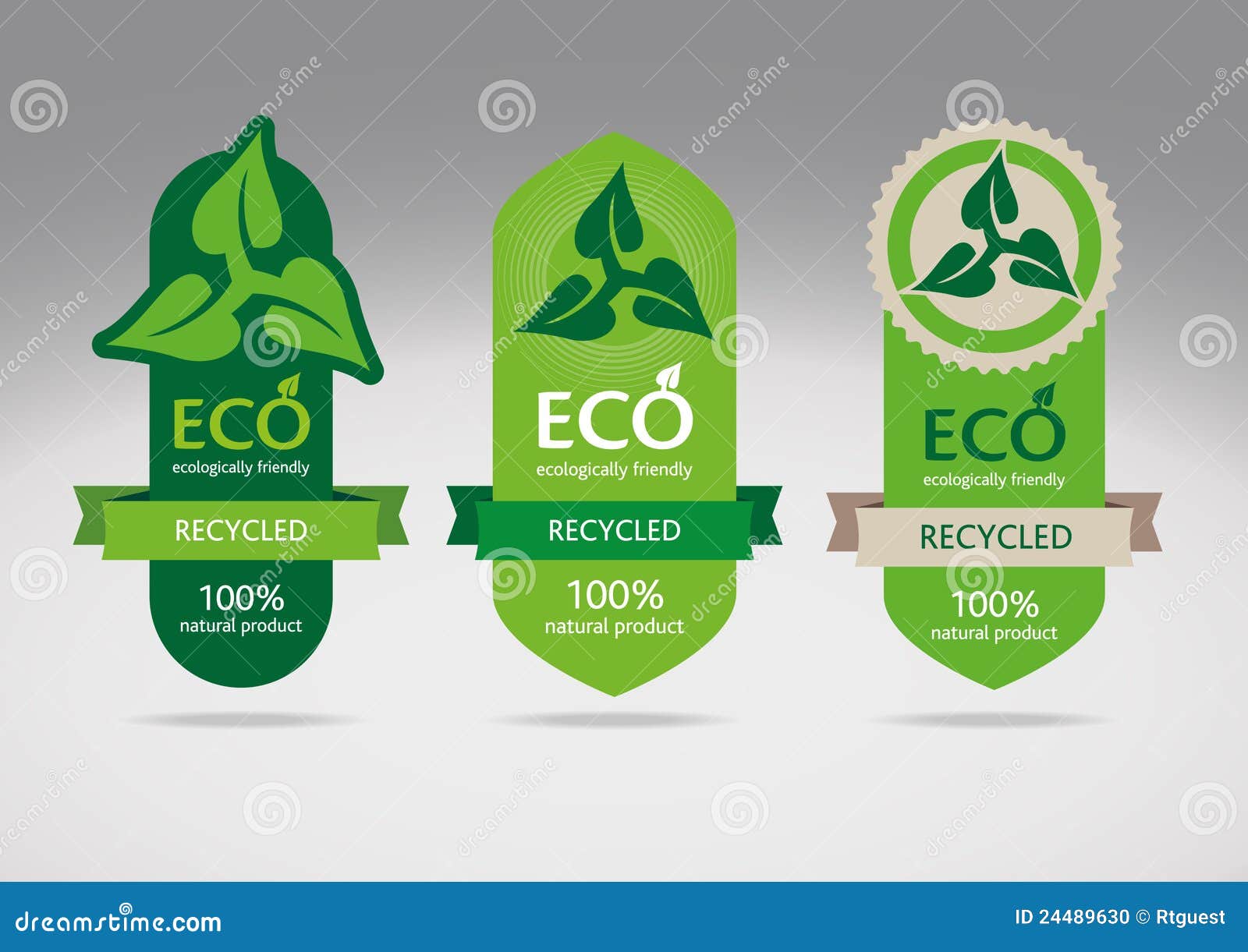Eco recycle label set stock vector. Illustration of planet - 24489630