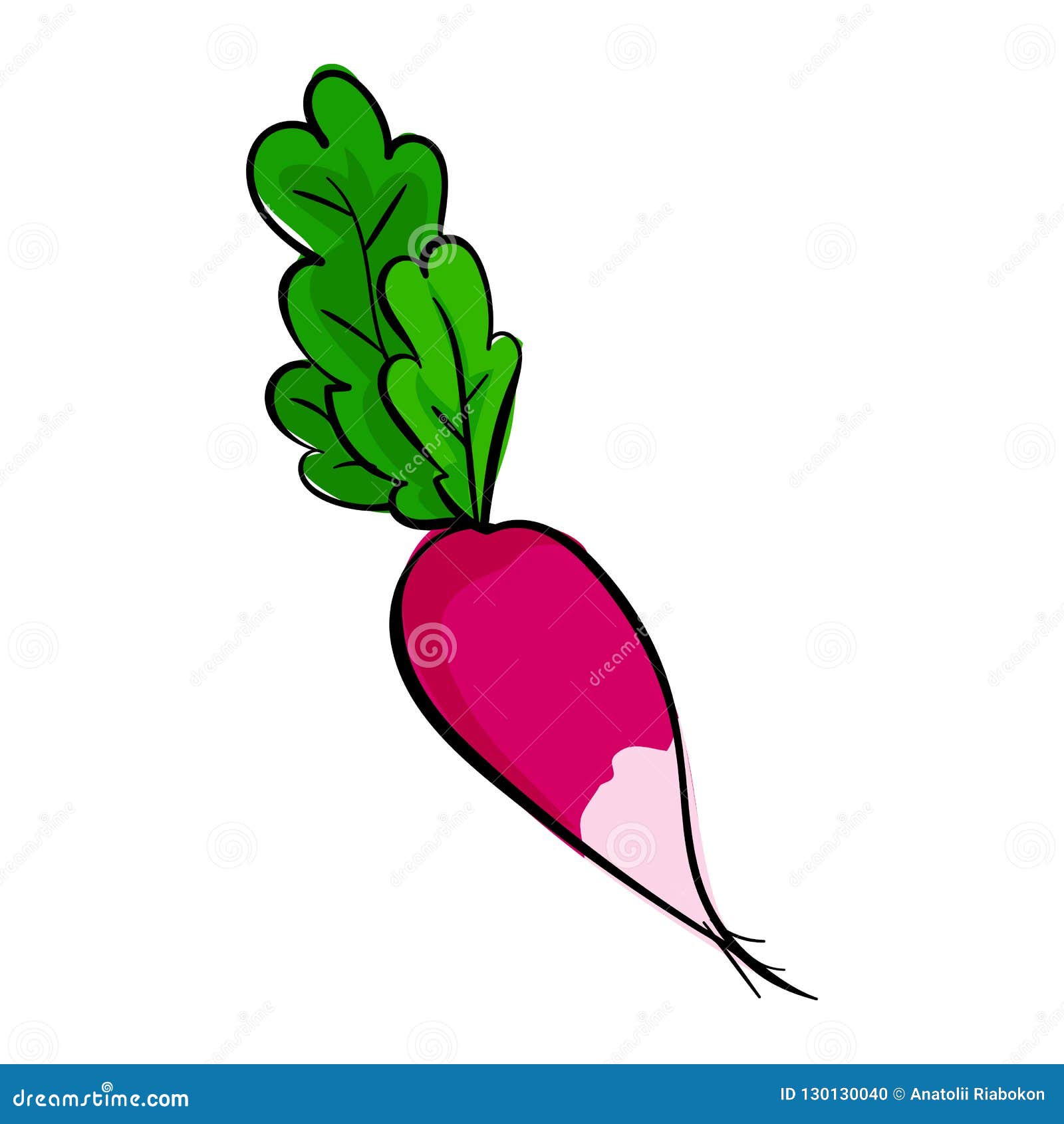 Eco Red Radish Icon, Cartoon Style Stock Vector - Illustration of icon ...